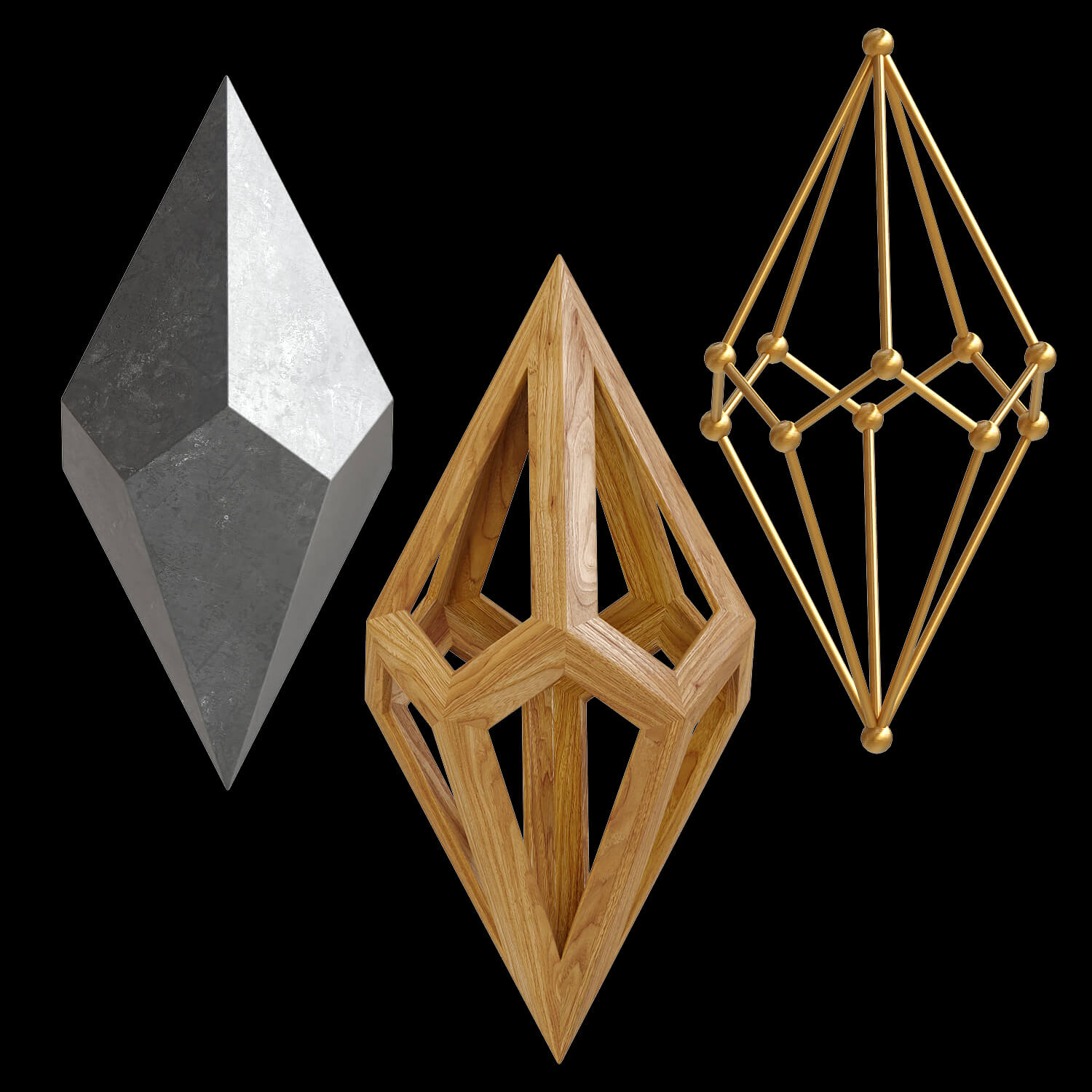 Pentagonal Trapezohedron Deltoid - 3D Print Model by Artdeco 3d