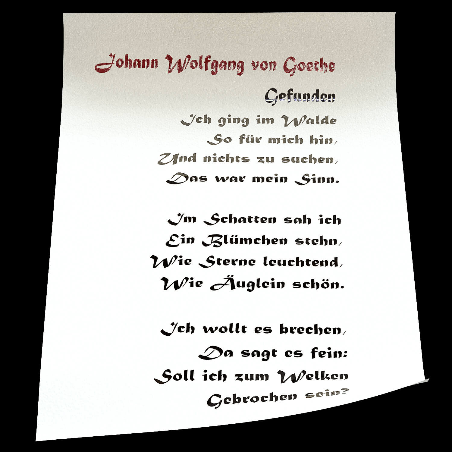 Poems on a Piece of Paper Scroll - 3D Model by Artdeco 3d