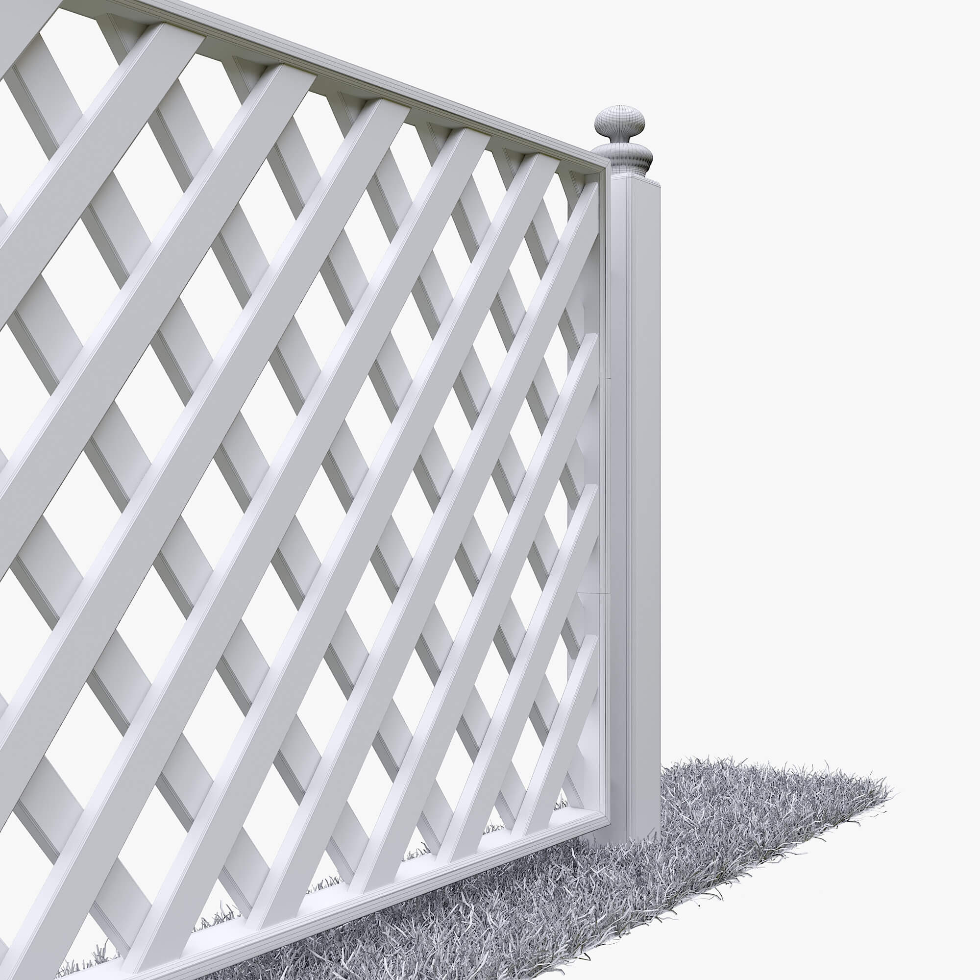 Railing and Grass - 3D Model by Artdeco 3d