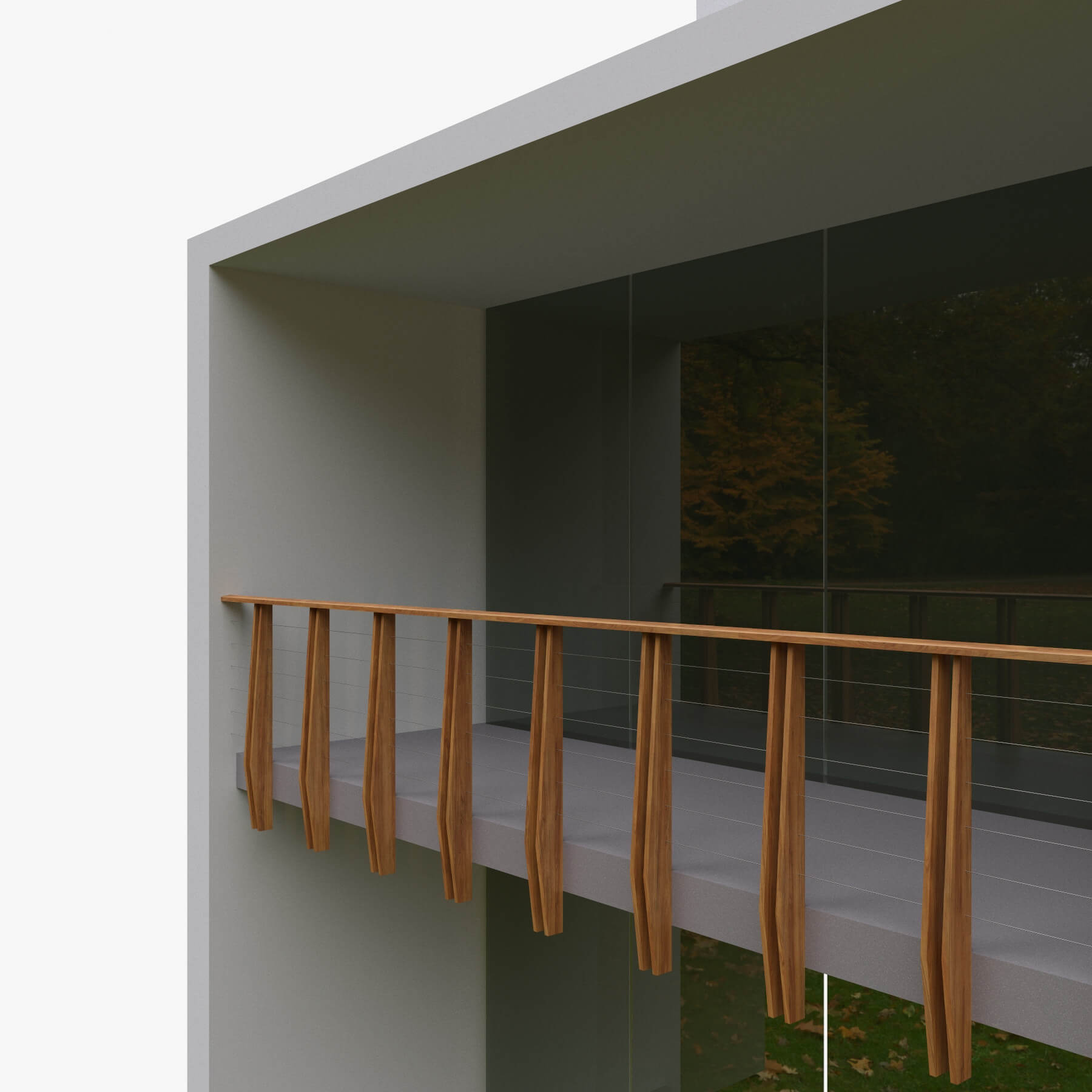 Modern House Railing - 3D Model by Artdeco 3d