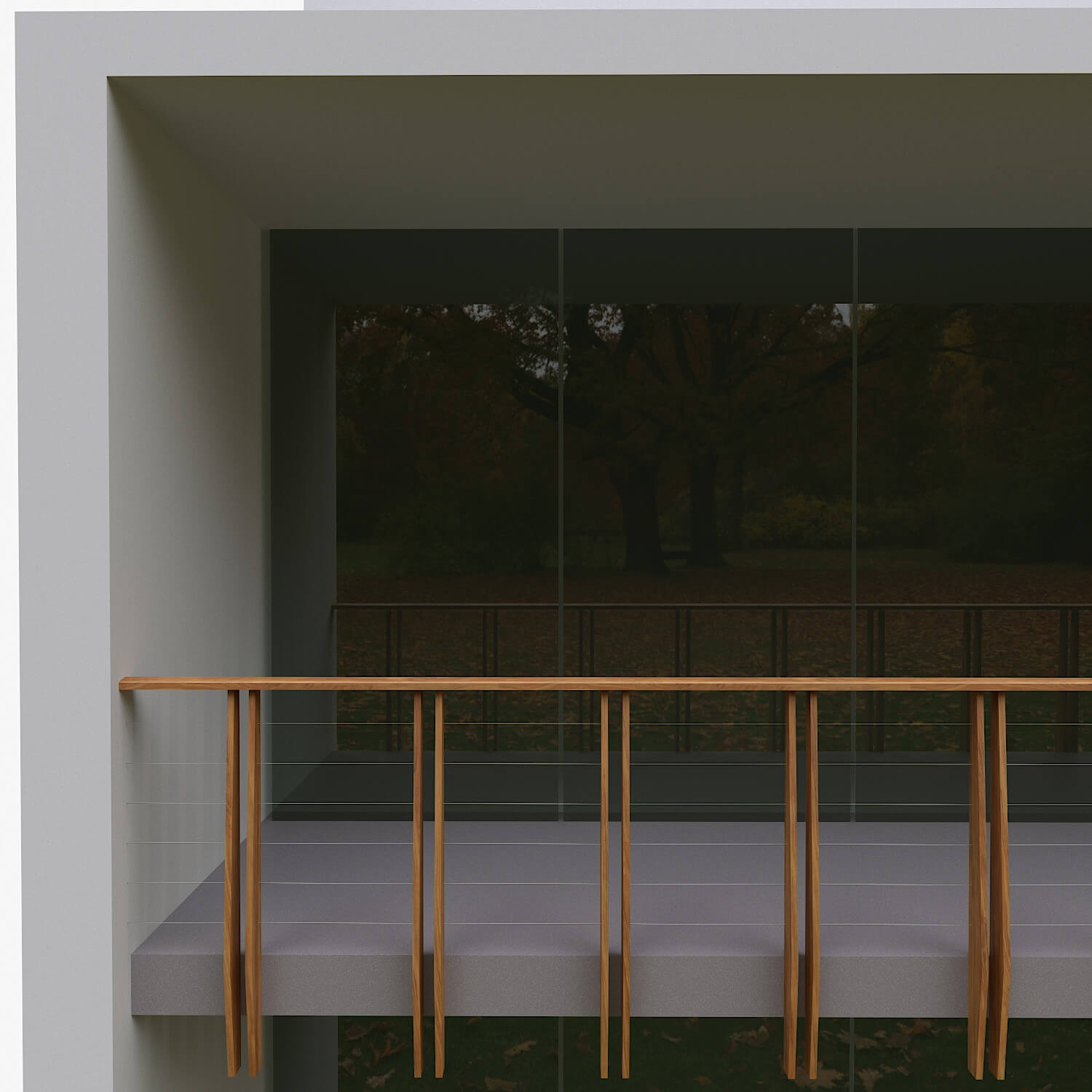 Modern House Railing - 3D Model by Artdeco 3d