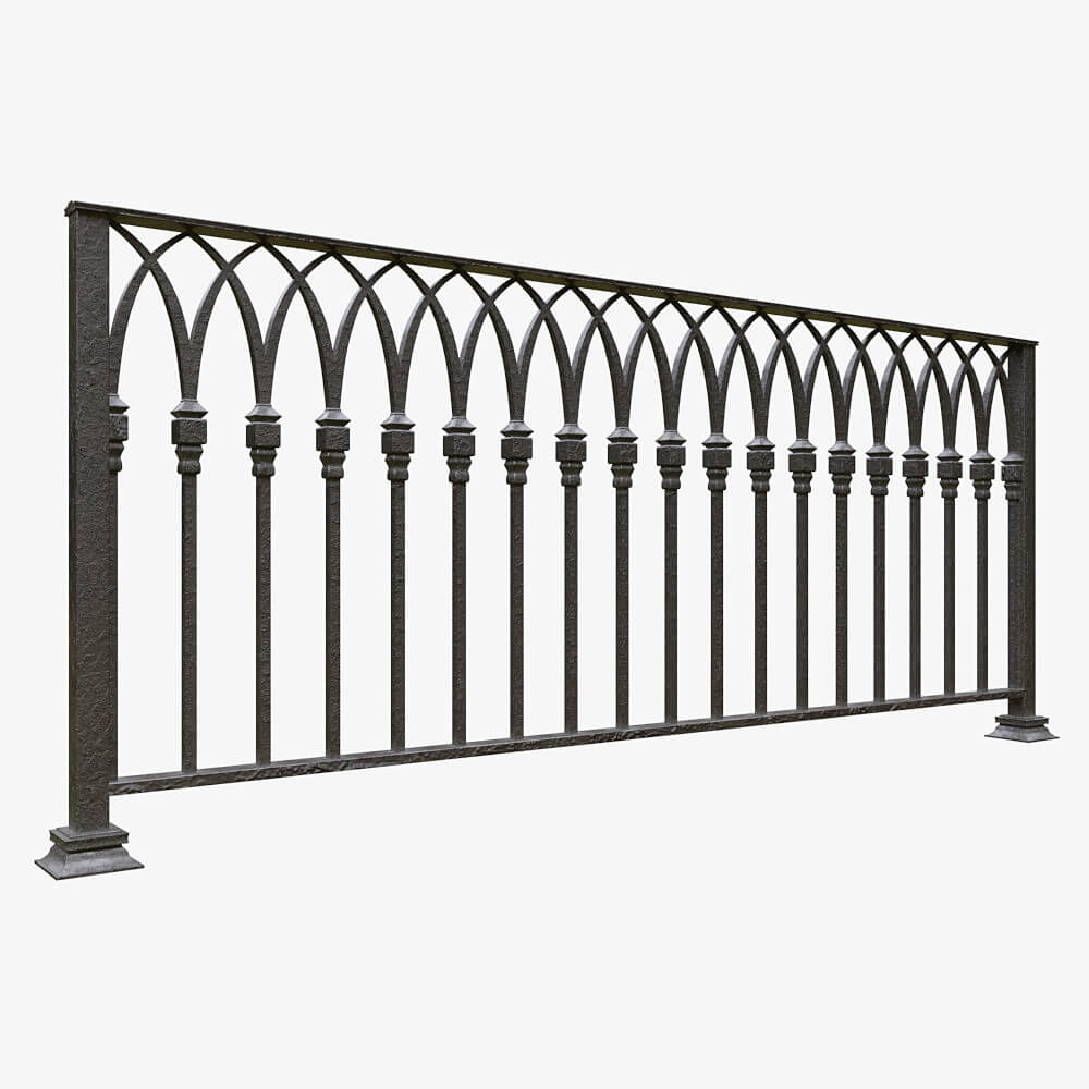 Railing Old Iron - 3D Model by Artdeco 3d