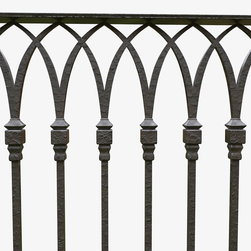 Railing Old Iron - 3D Model by Artdeco 3d