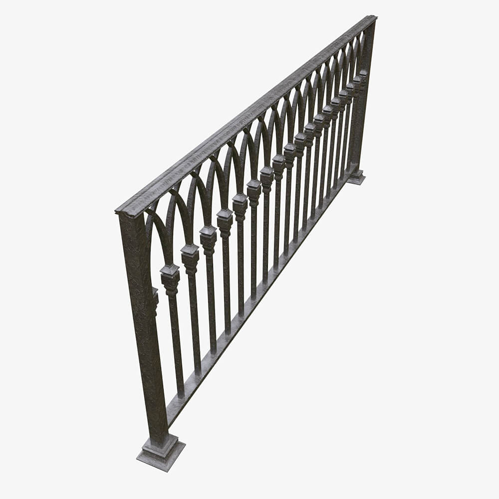 Railing Old Iron - 3D Model by Artdeco 3d