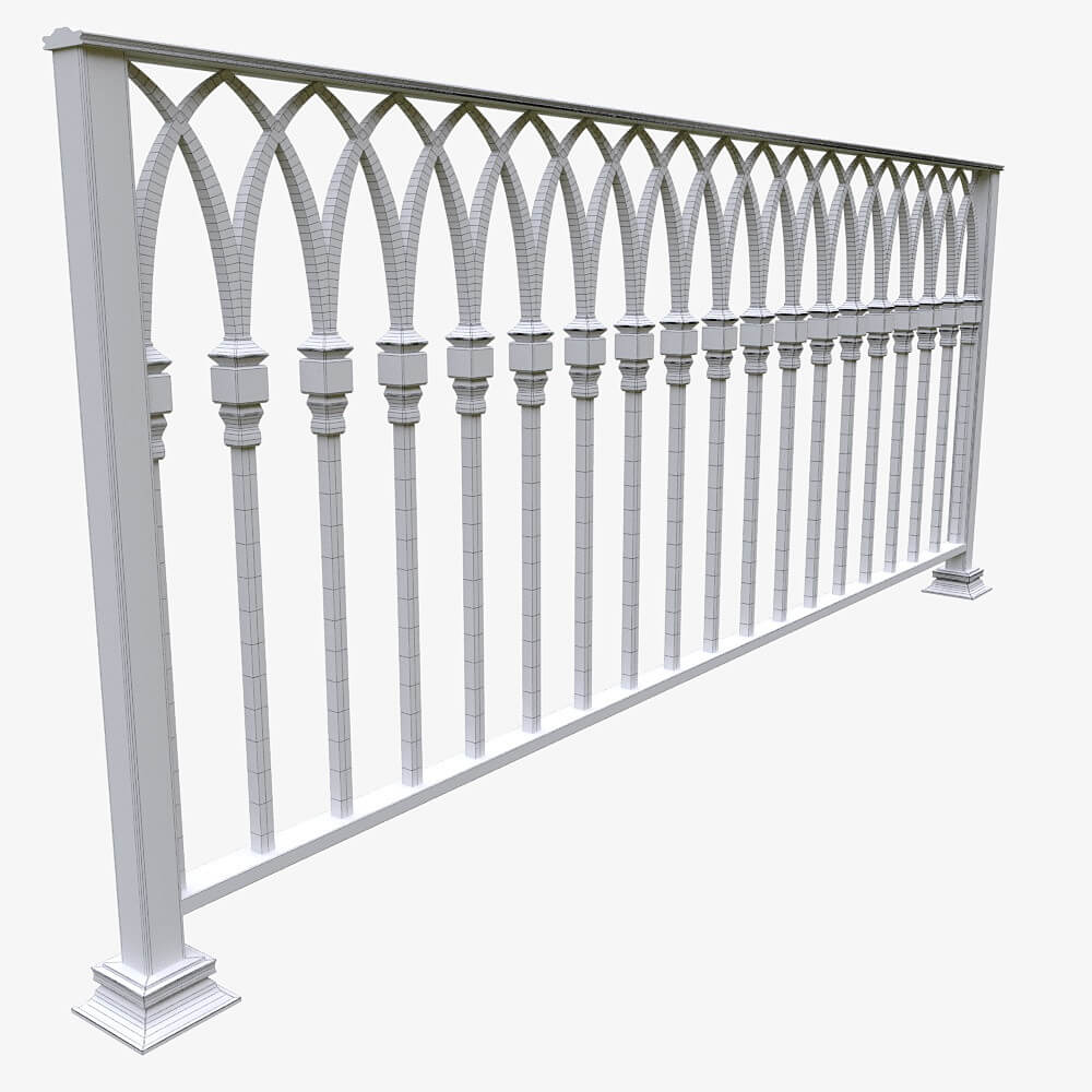 Railing Old Iron - 3D Model by Artdeco 3d