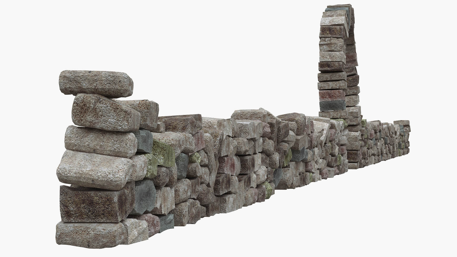 Retaining Wall Arch Ruins - 3D Model by Artdeco 3d