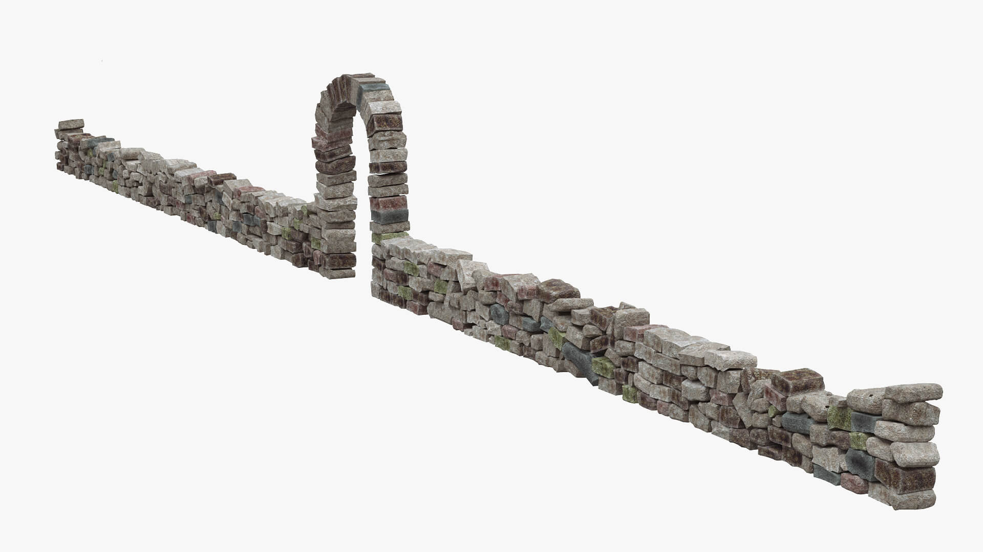 Retaining Wall Arch Ruins - 3D Model by Artdeco 3d
