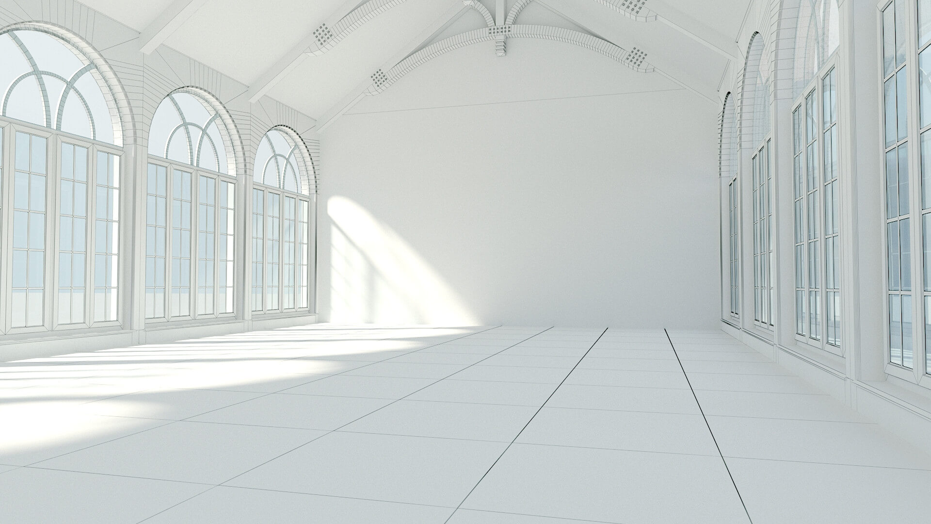 Room Empty Lobby - 3D Model by Artdeco 3d