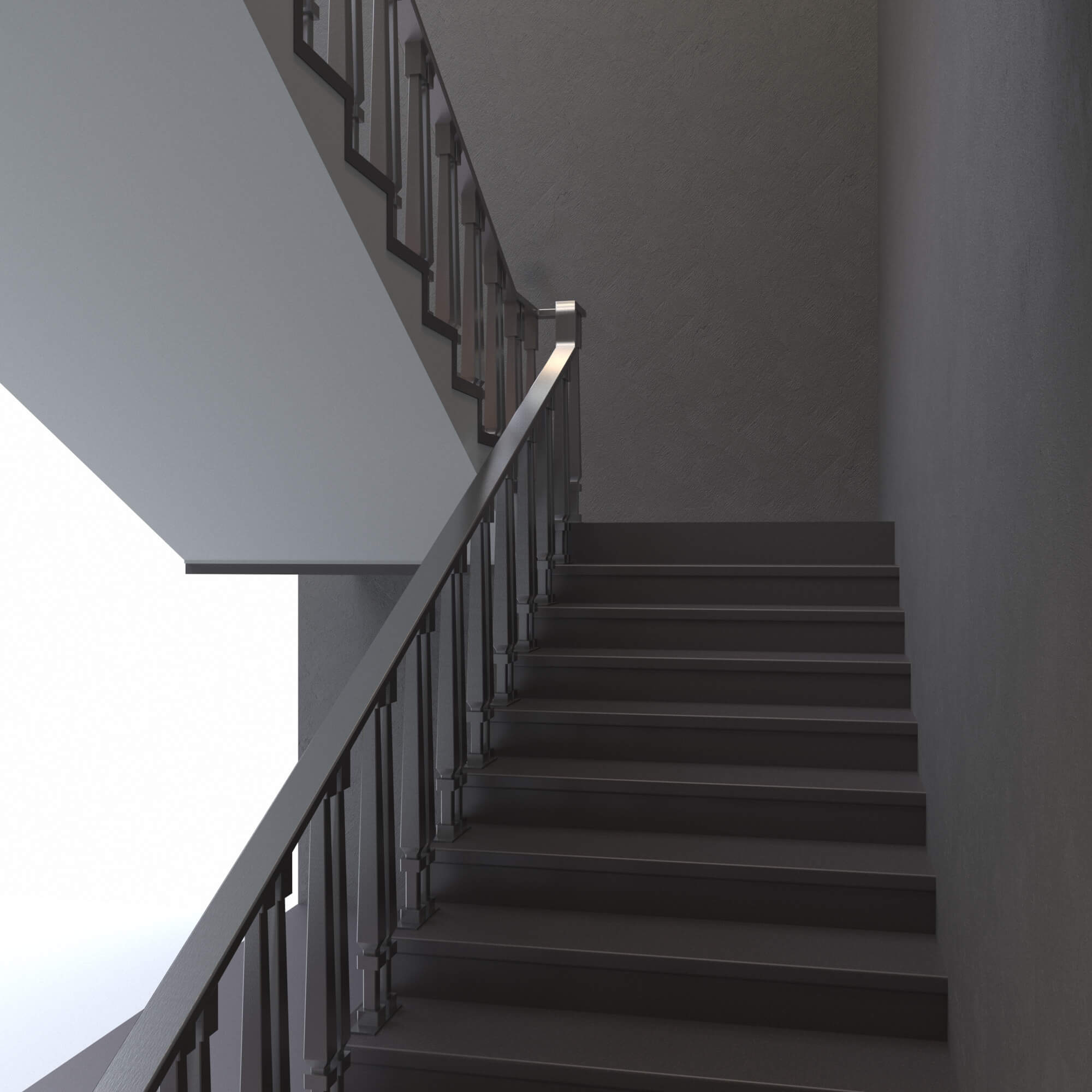 Stainless Steel Stair - 3D Model by Artdeco 3d