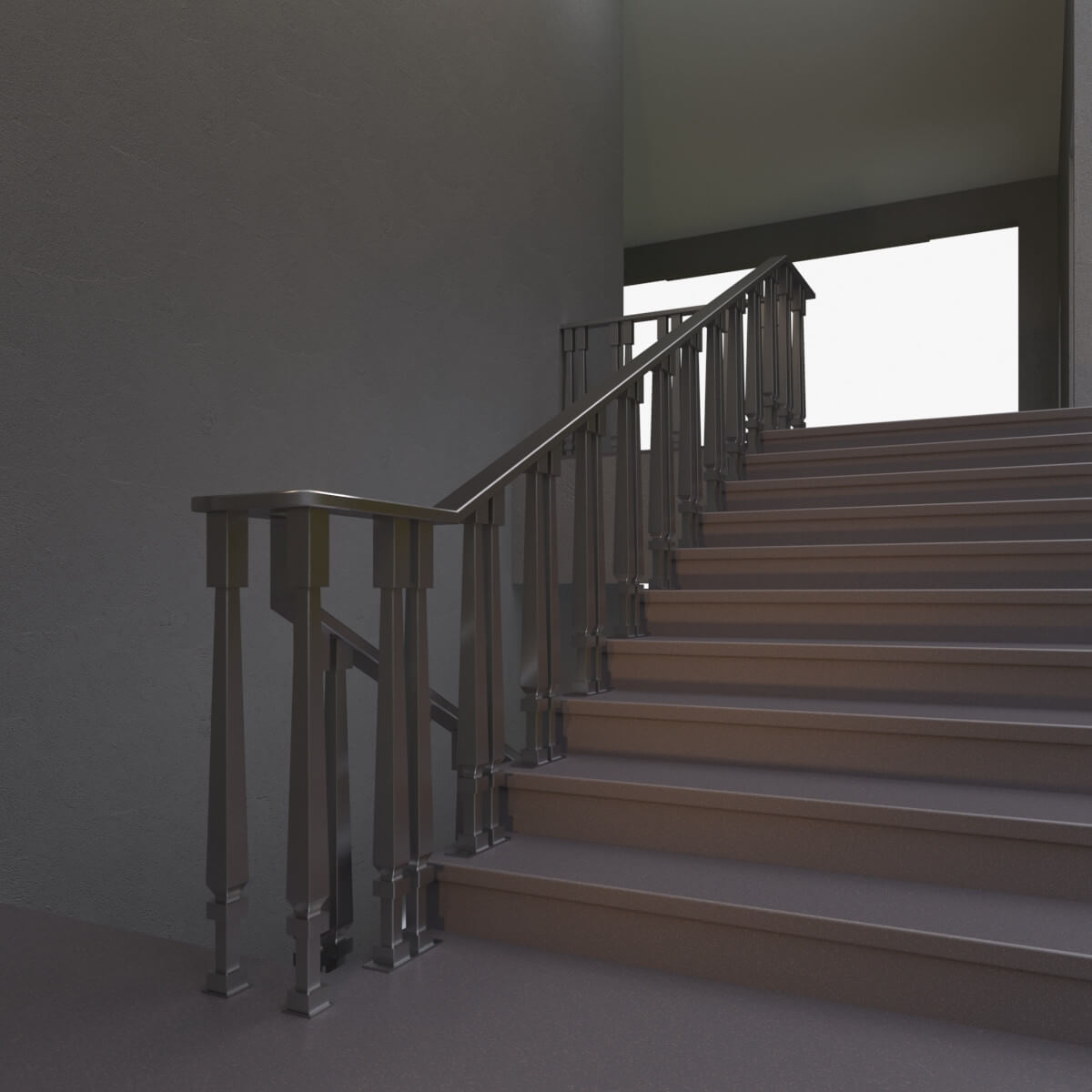 Stainless Steel Stair - 3D Model by Artdeco 3d