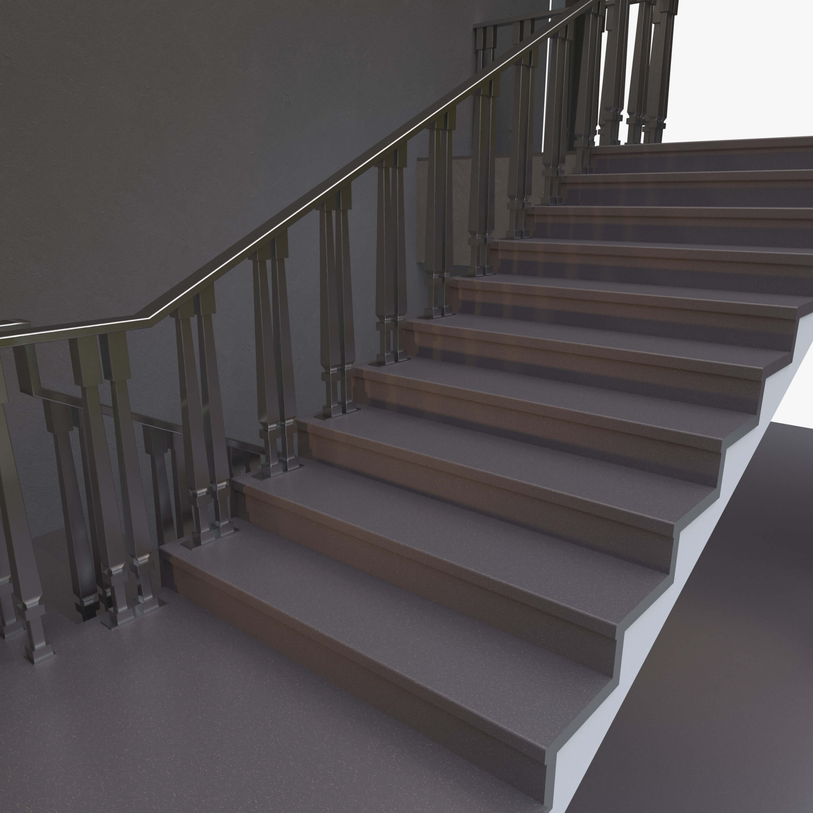 Stainless Steel Stair - 3D Model by Artdeco 3d