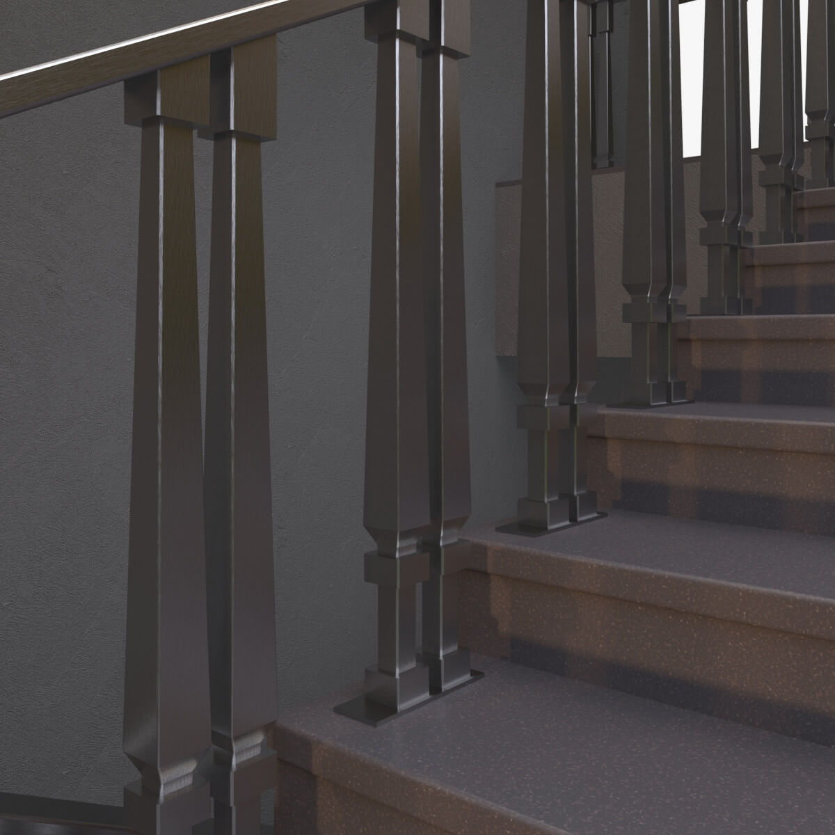 Stainless Steel Stair - 3D Model by Artdeco 3d