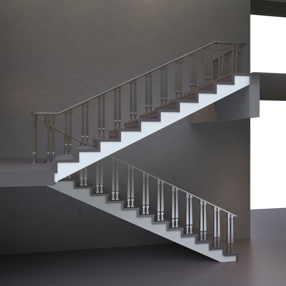 Stainless Steel Stair - 3D Model by Artdeco 3d