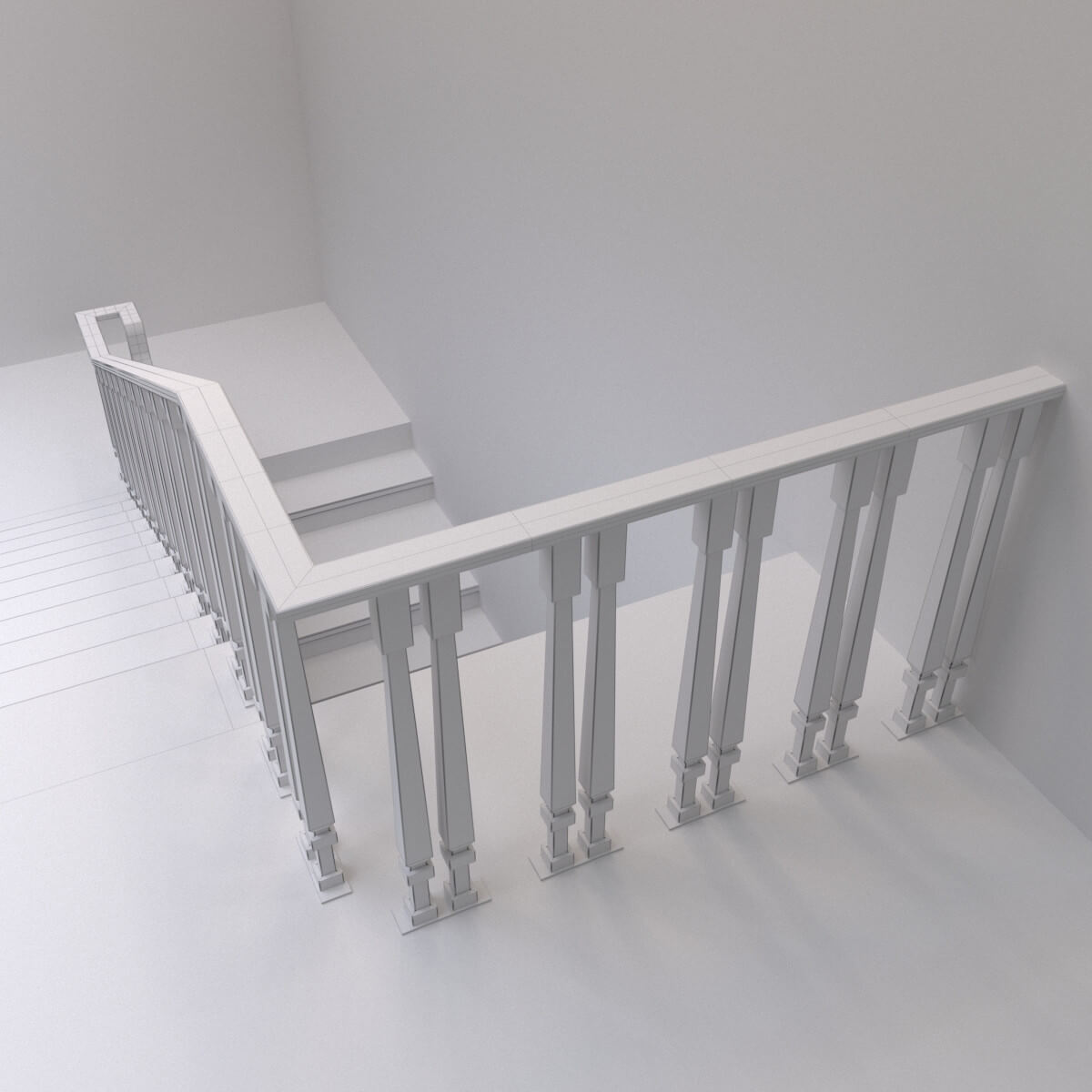 Stainless Steel Stair - 3D Model by Artdeco 3d