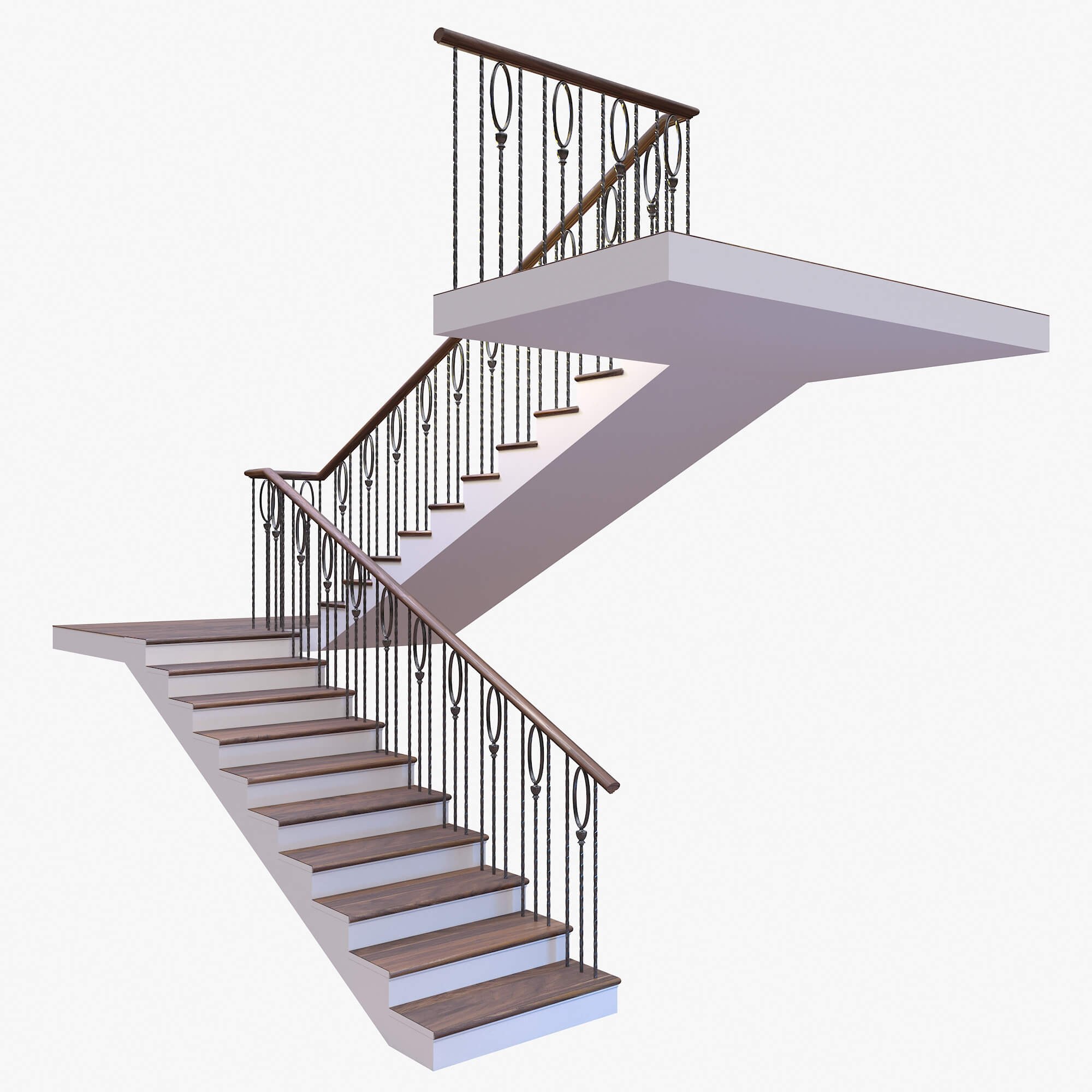 Staircase Metal Railing - 3D Model by Artdeco 3d