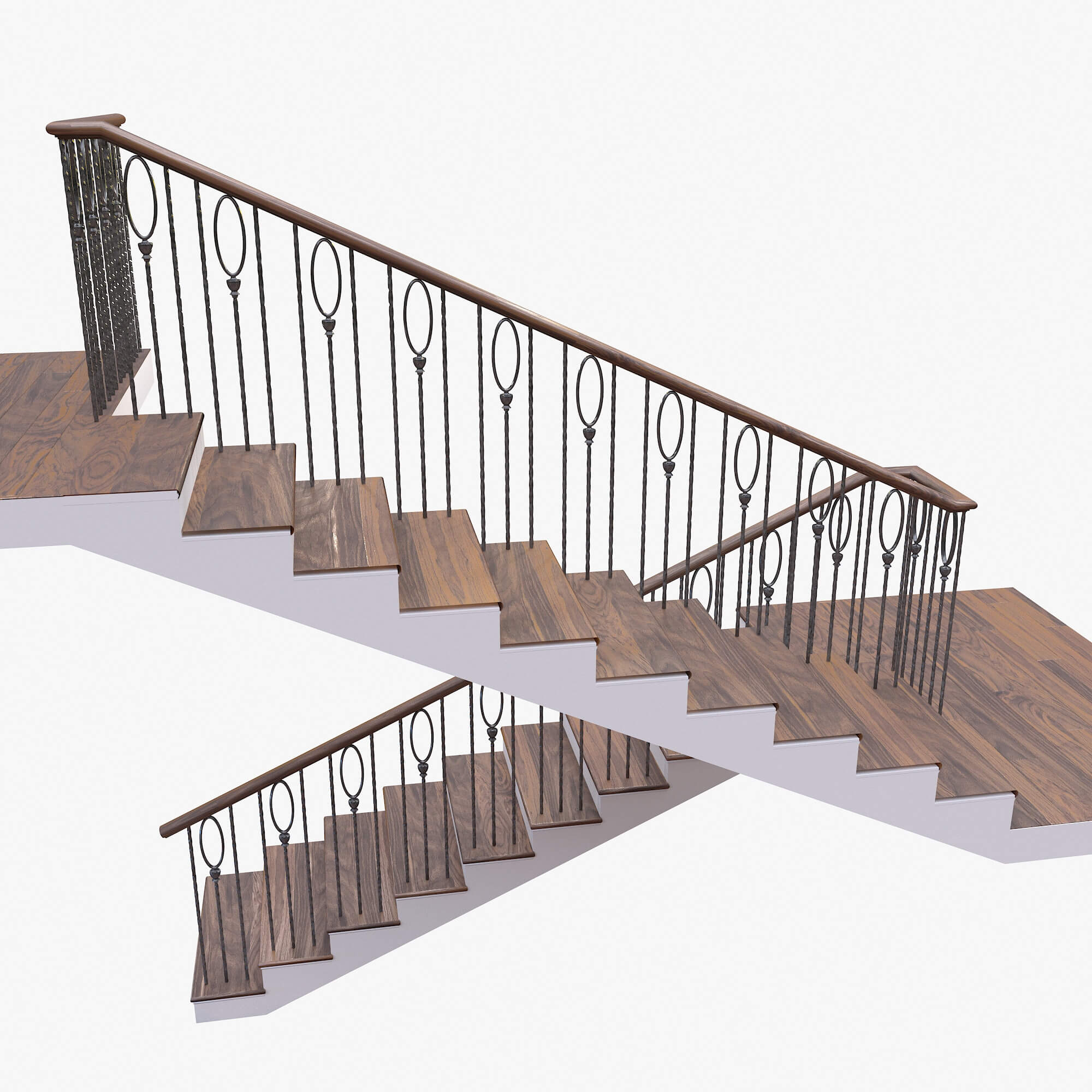 Staircase Metal Railing - 3D Model by Artdeco 3d