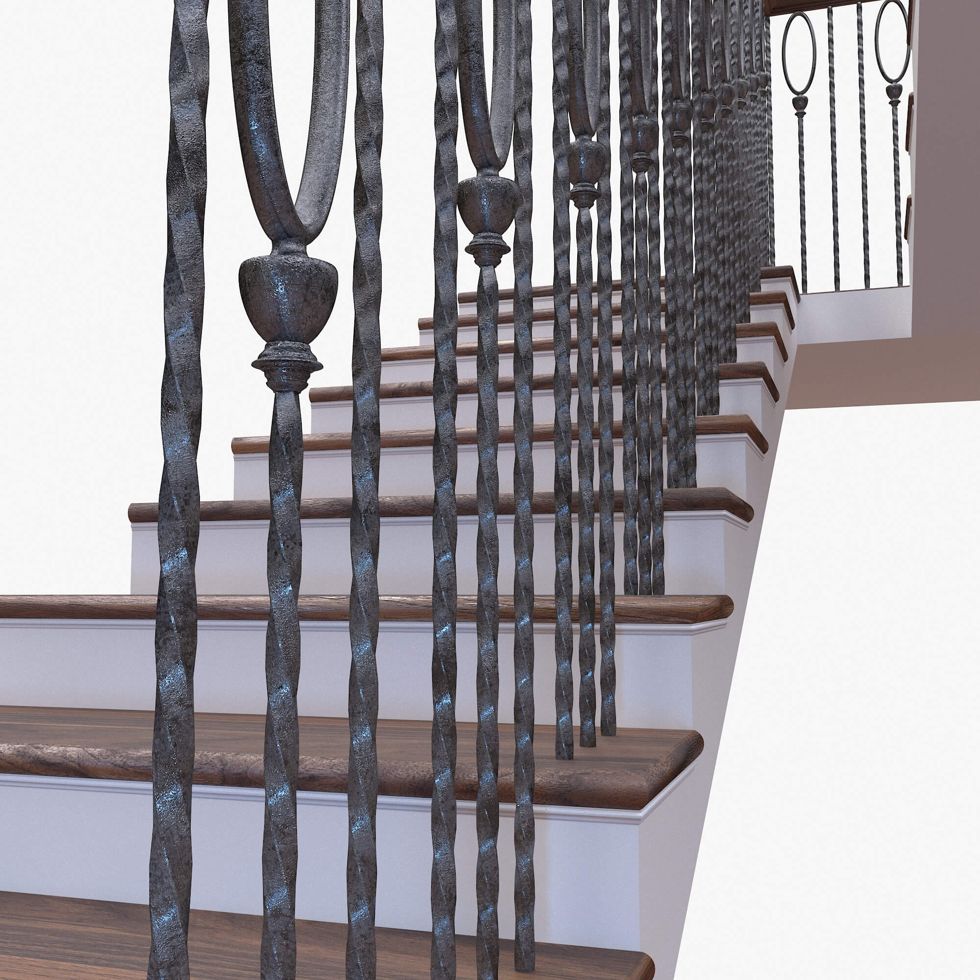 Staircase Metal Railing - 3D Model by Artdeco 3d