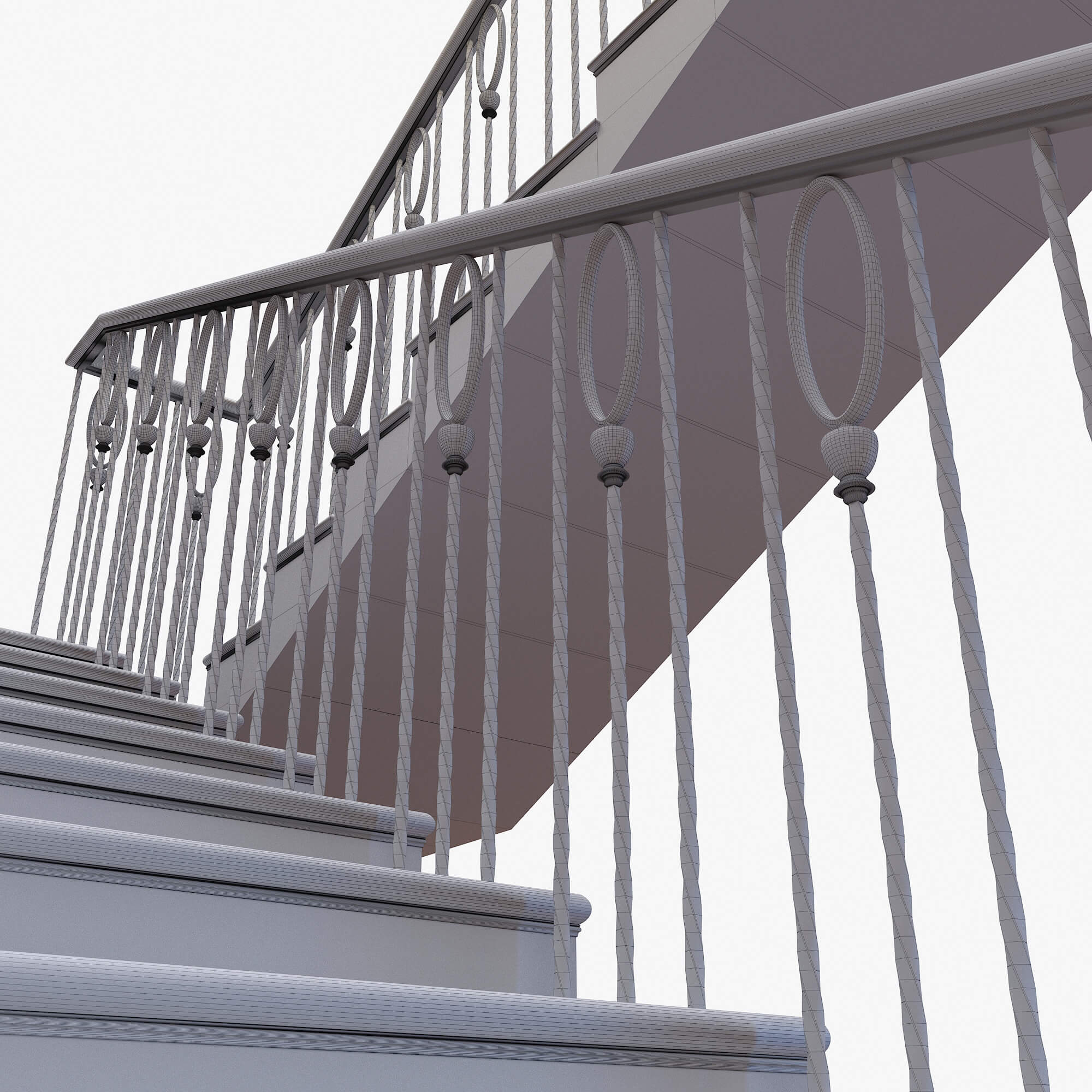 Staircase Metal Railing - 3D Model by Artdeco 3d