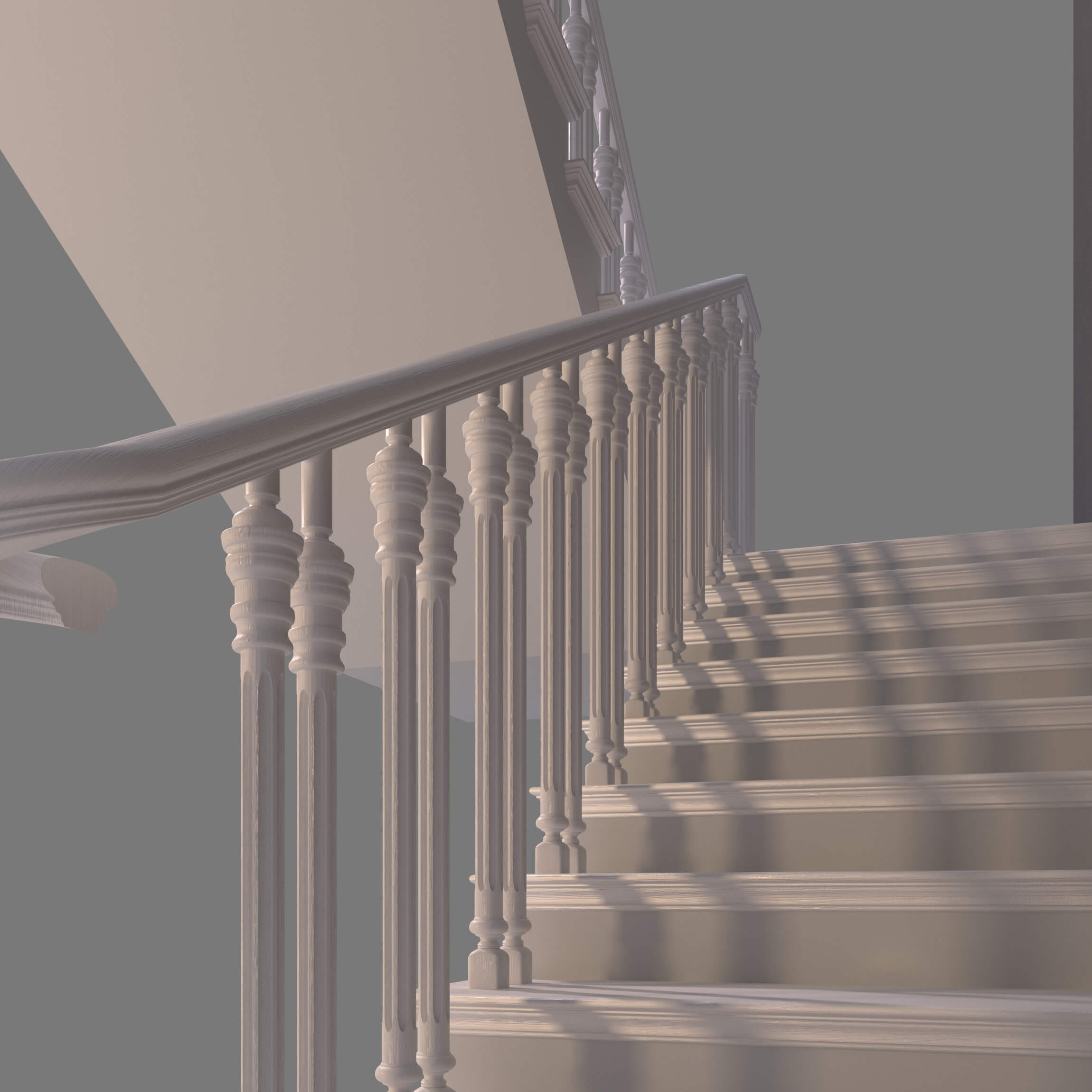 Staircase White Oak - 3D Model by Artdeco 3d