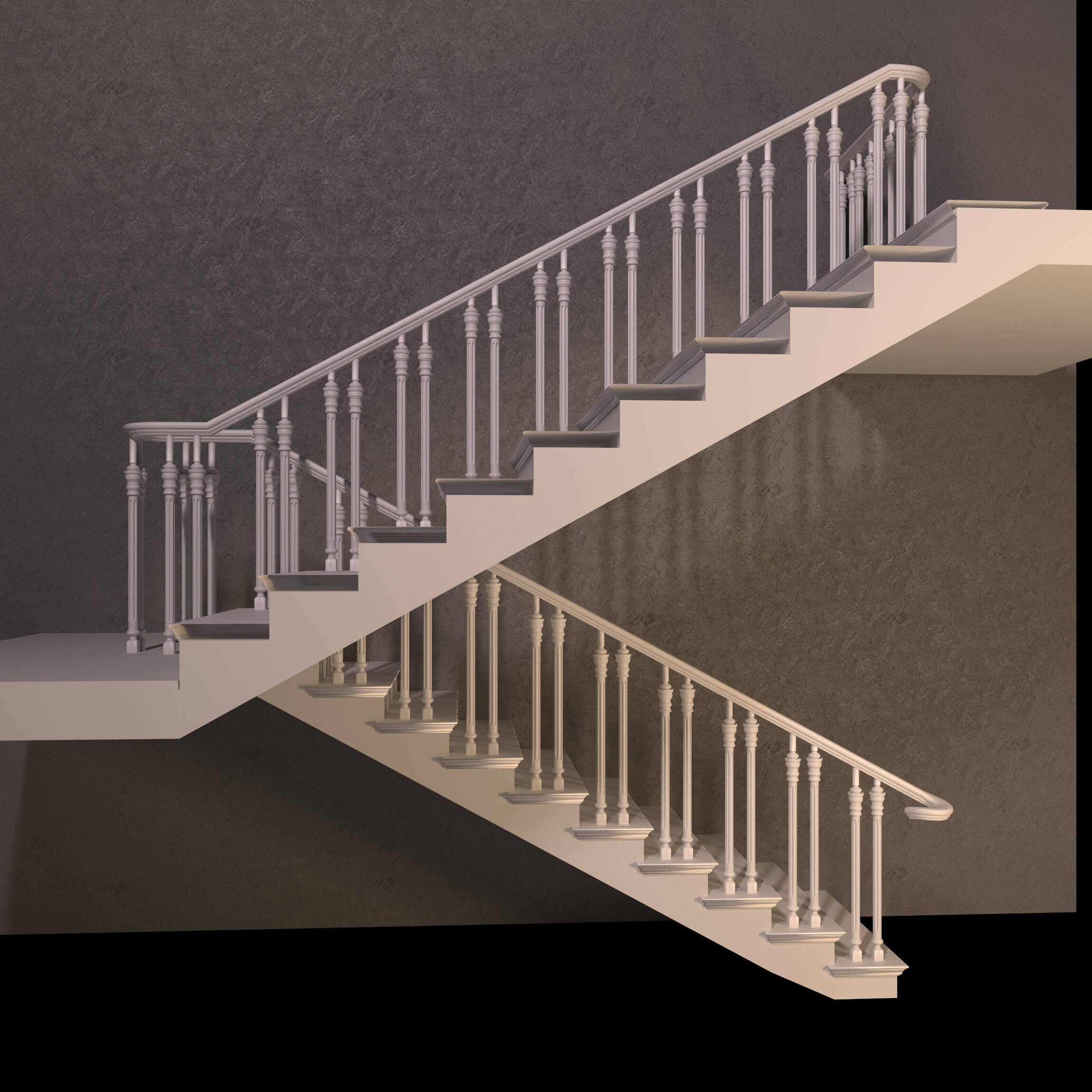 Staircase White Oak - 3D Model by Artdeco 3d