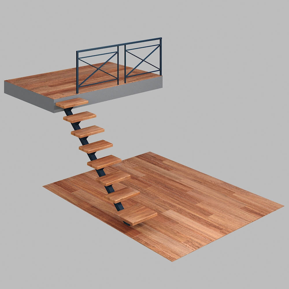 Stairs - 3D Model by Artdeco 3d