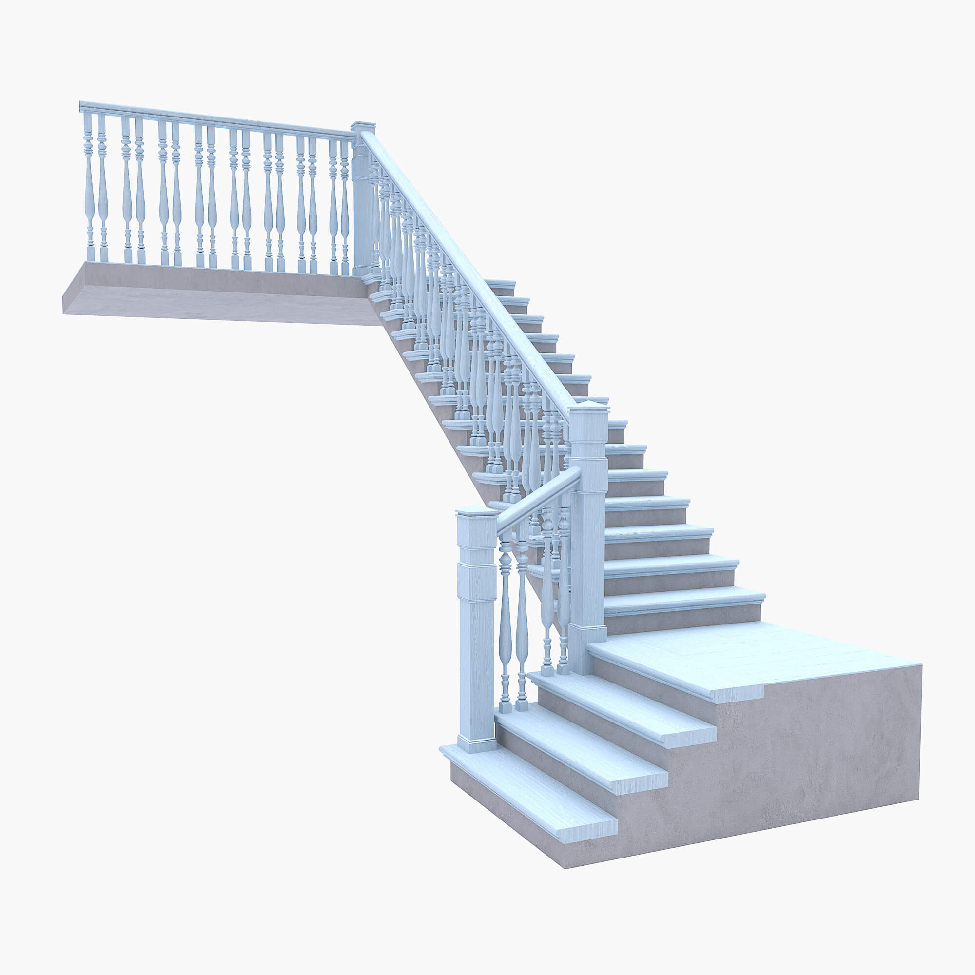 Stairs Light Blue - 3D Model by Artdeco 3d