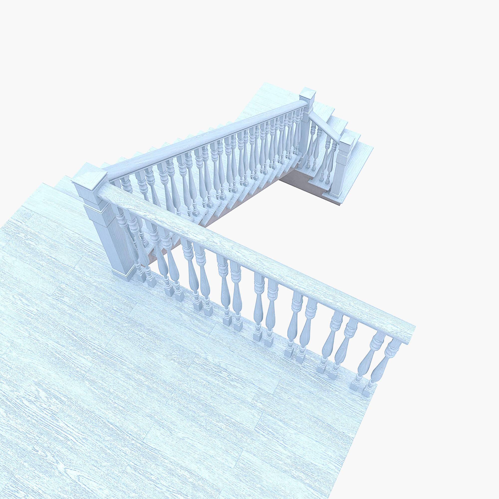 Stairs Light Blue - 3D Model by Artdeco 3d