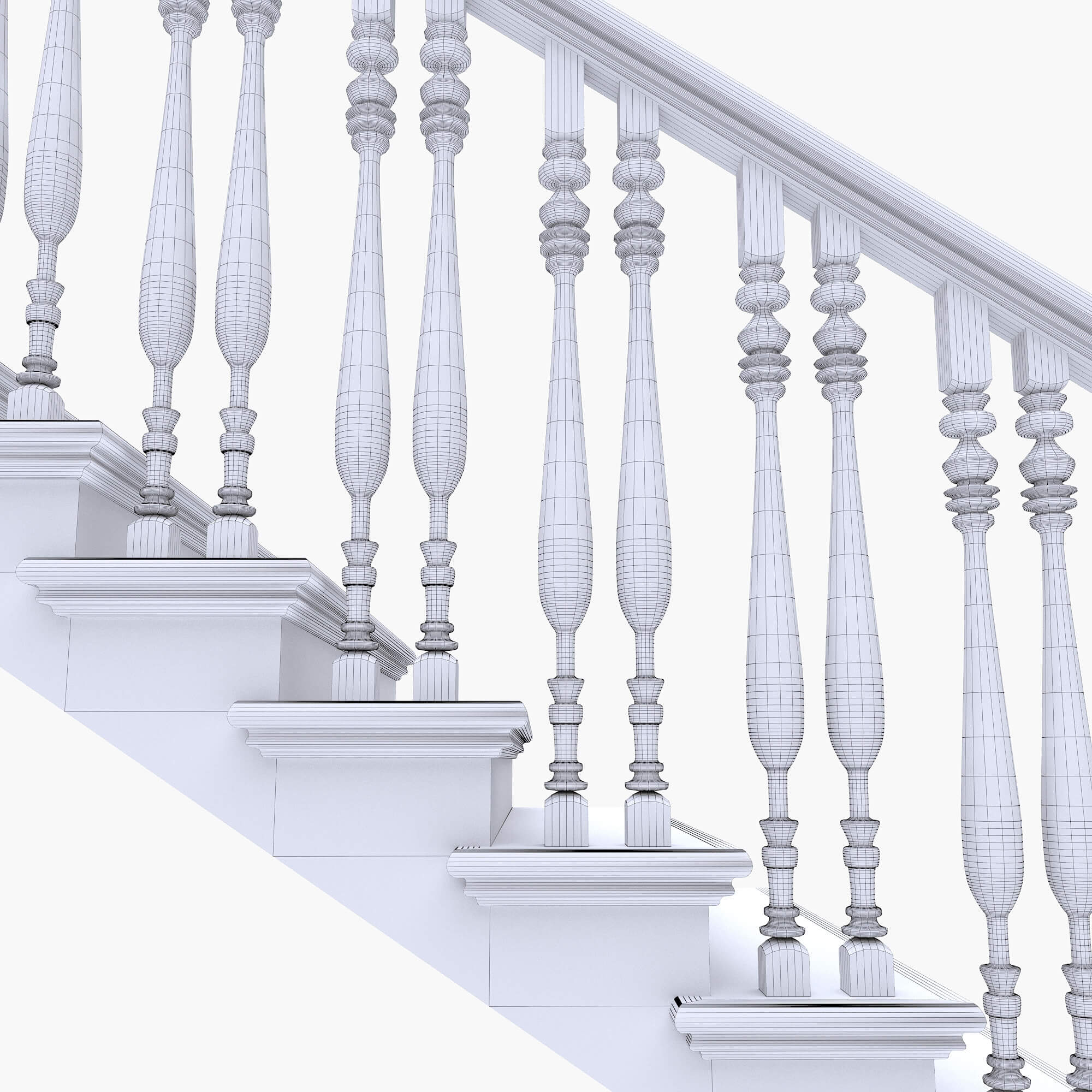 Stairs Light Blue - 3D Model by Artdeco 3d