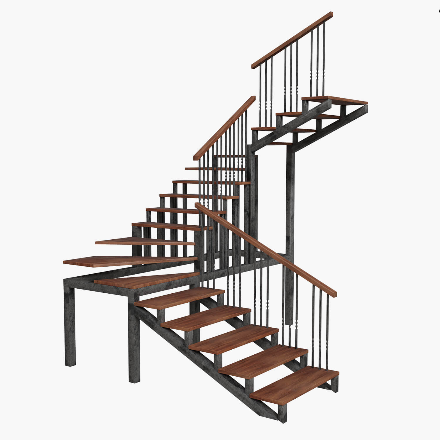 Stairs Modern Metal - 3D Model by Artdeco 3d
