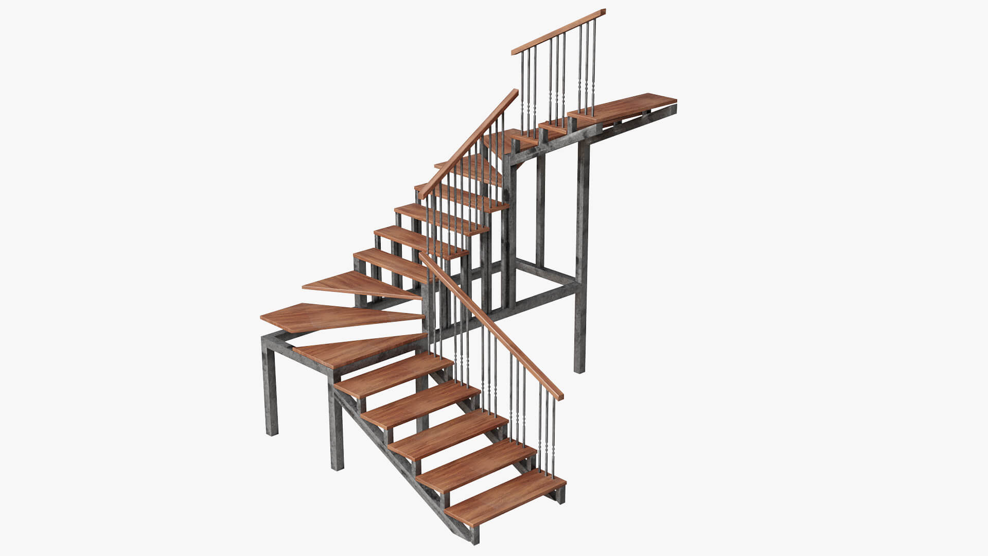 Stairs Modern Metal - 3D Model by Artdeco 3d