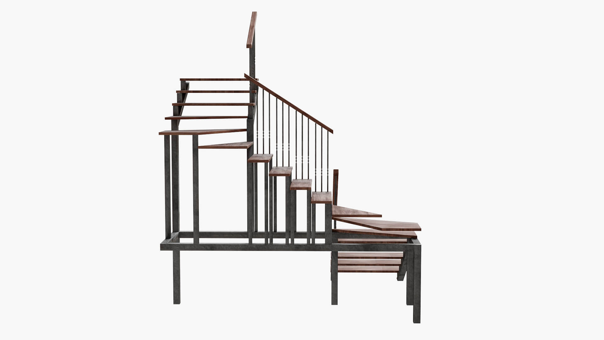 Stairs Modern Metal - 3D Model by Artdeco 3d