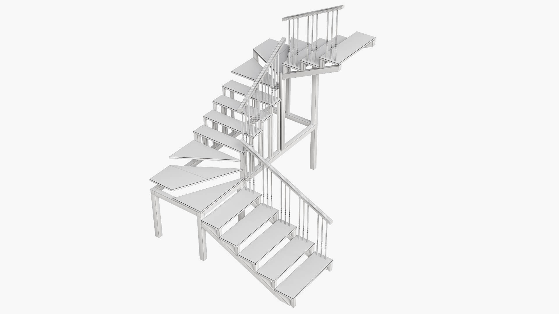 Stairs Modern Metal - 3D Model by Artdeco 3d