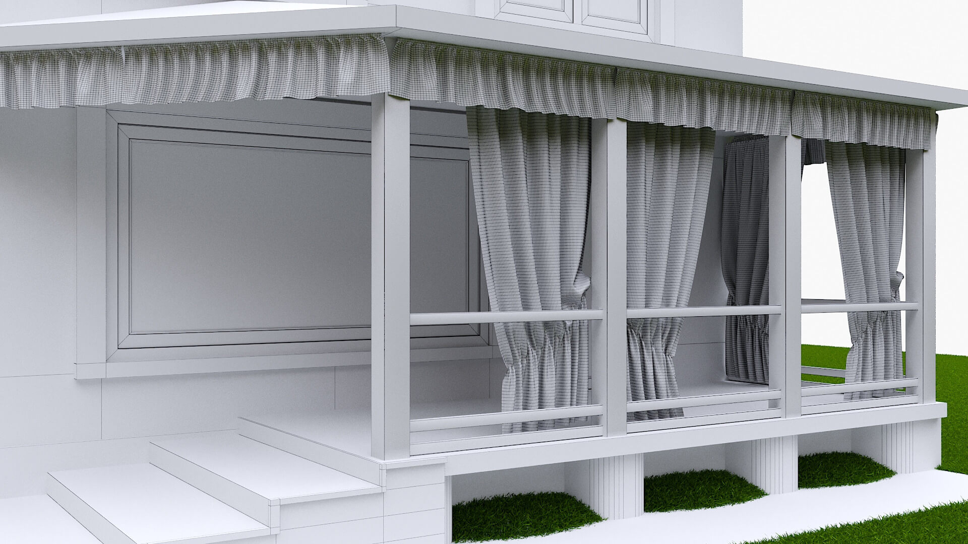 Terrace With Porch - 3D Model by Artdeco 3d