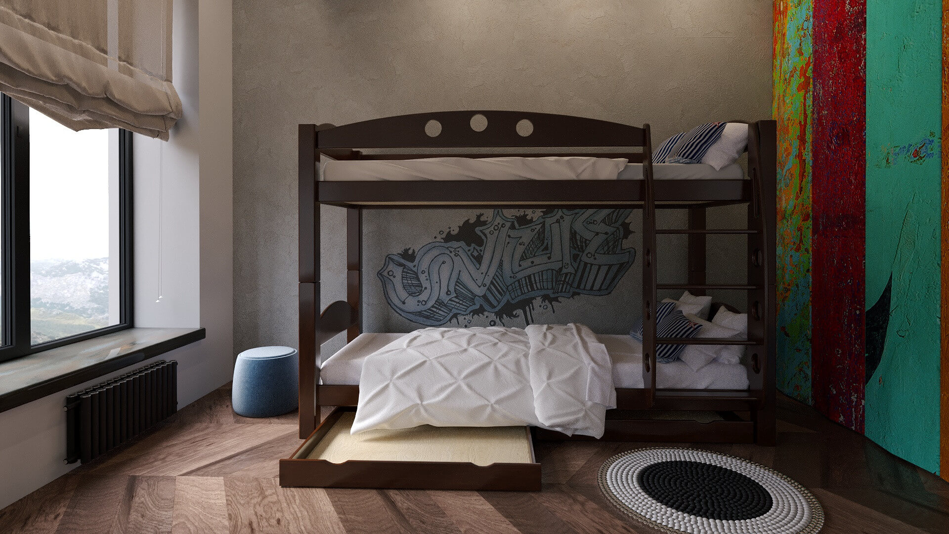 Two-level Bed 3D Model by Artdeco 3d