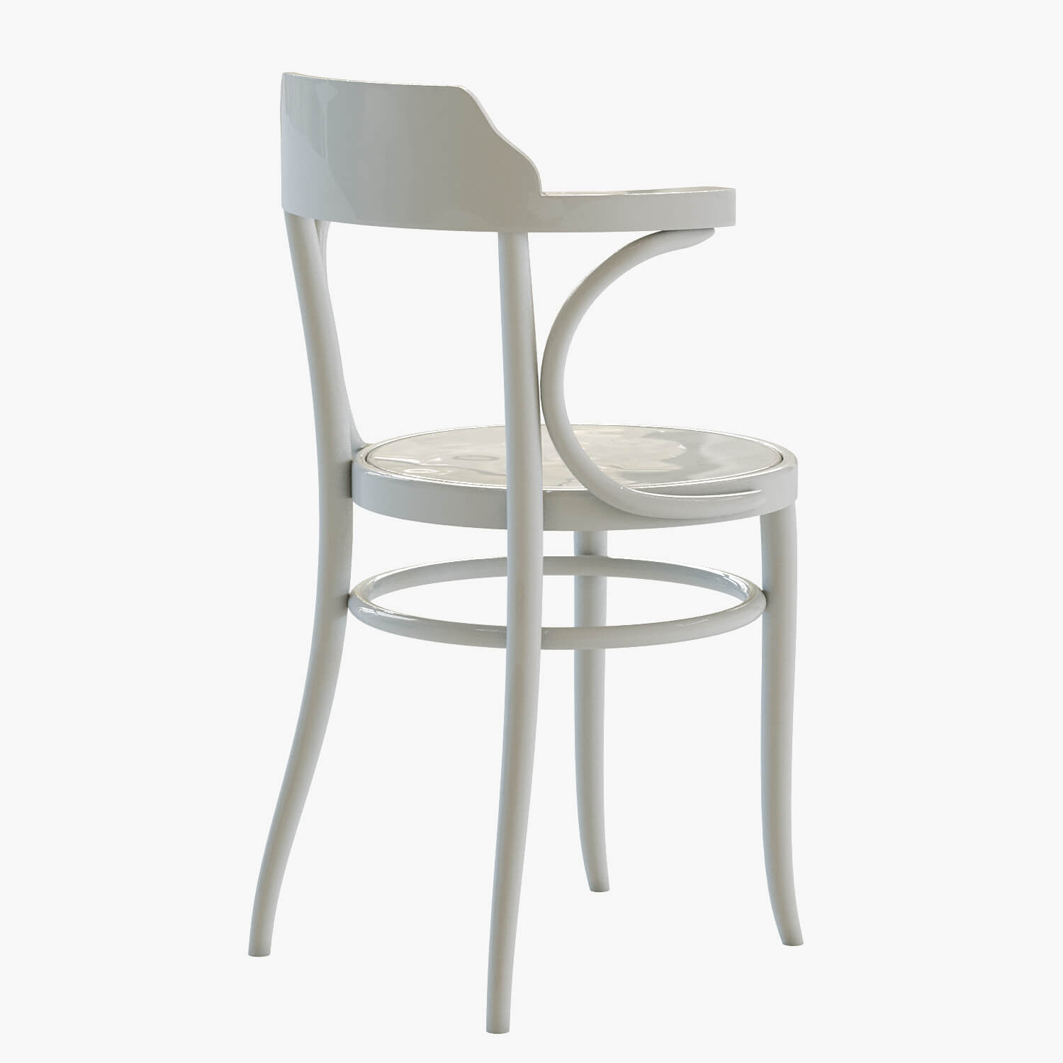 Viennese White Lacquer Chair 3D Model by Artdeco 3d