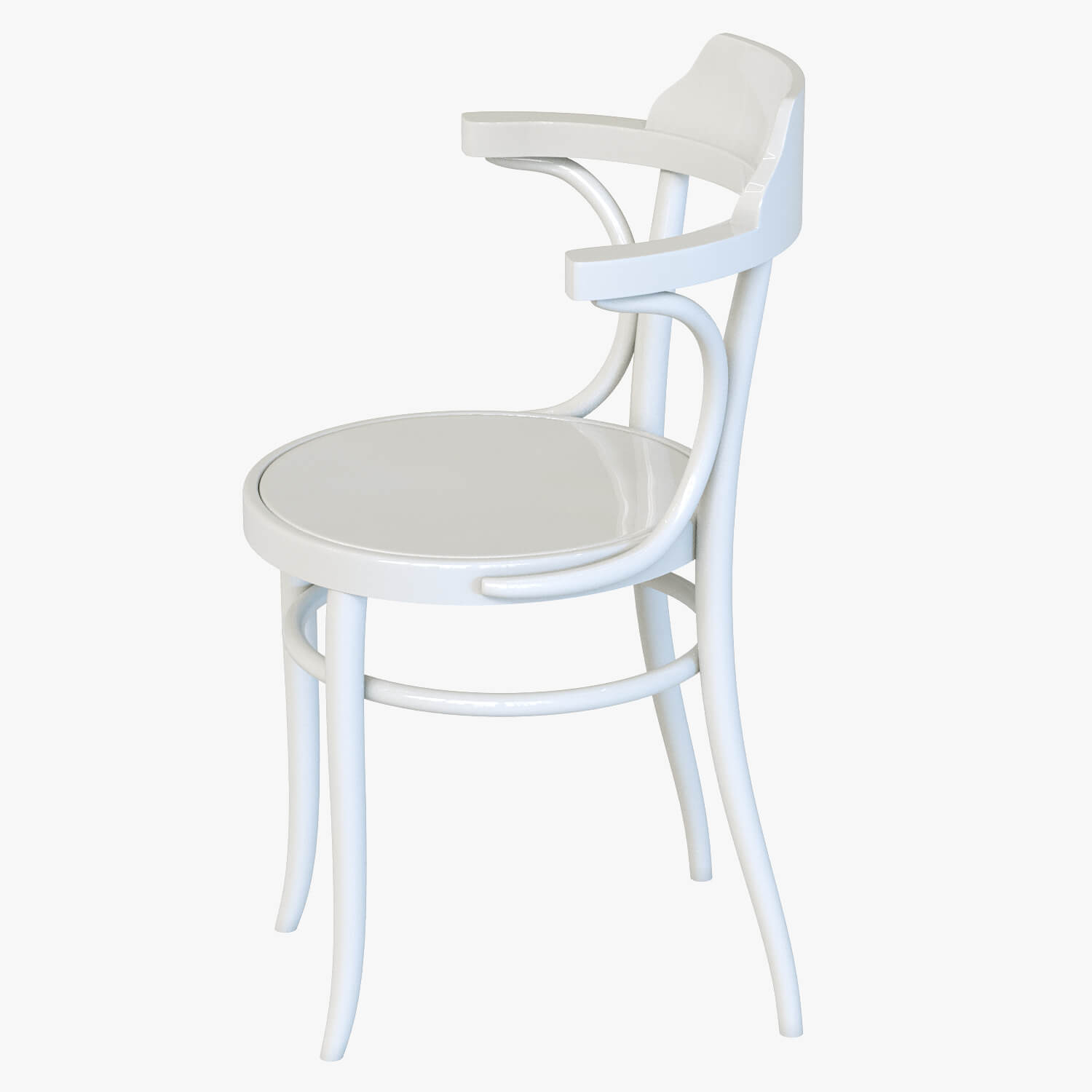 Viennese White Lacquer Chair 3D Model by Artdeco 3d