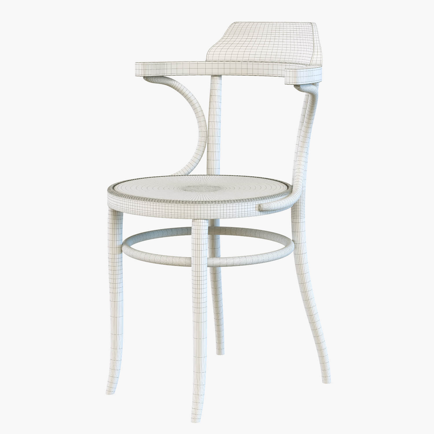 Viennese White Lacquer Chair 3D Model by Artdeco 3d