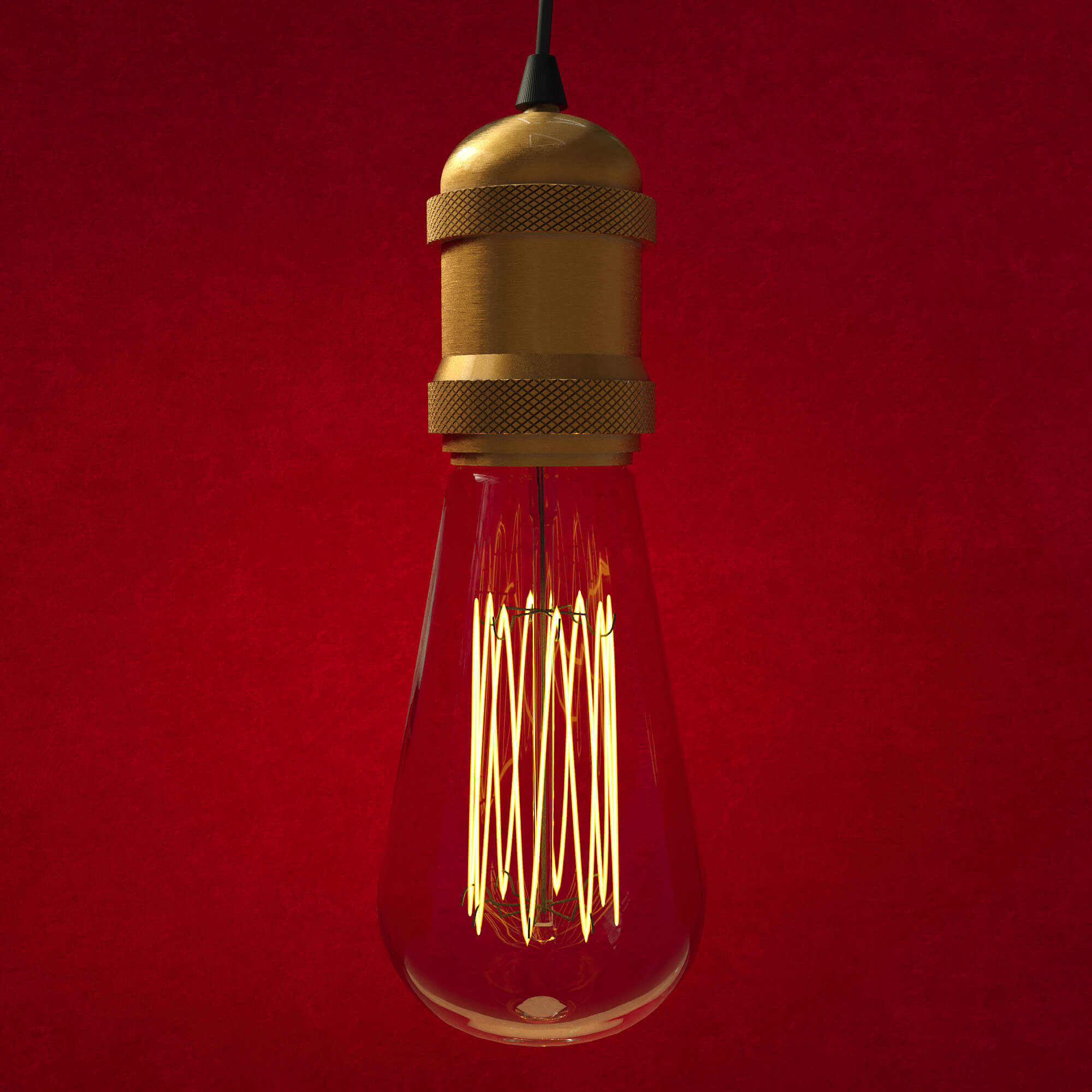 Vintage Old Lamp With a Cartridge - 3D Model by Artdeco 3d