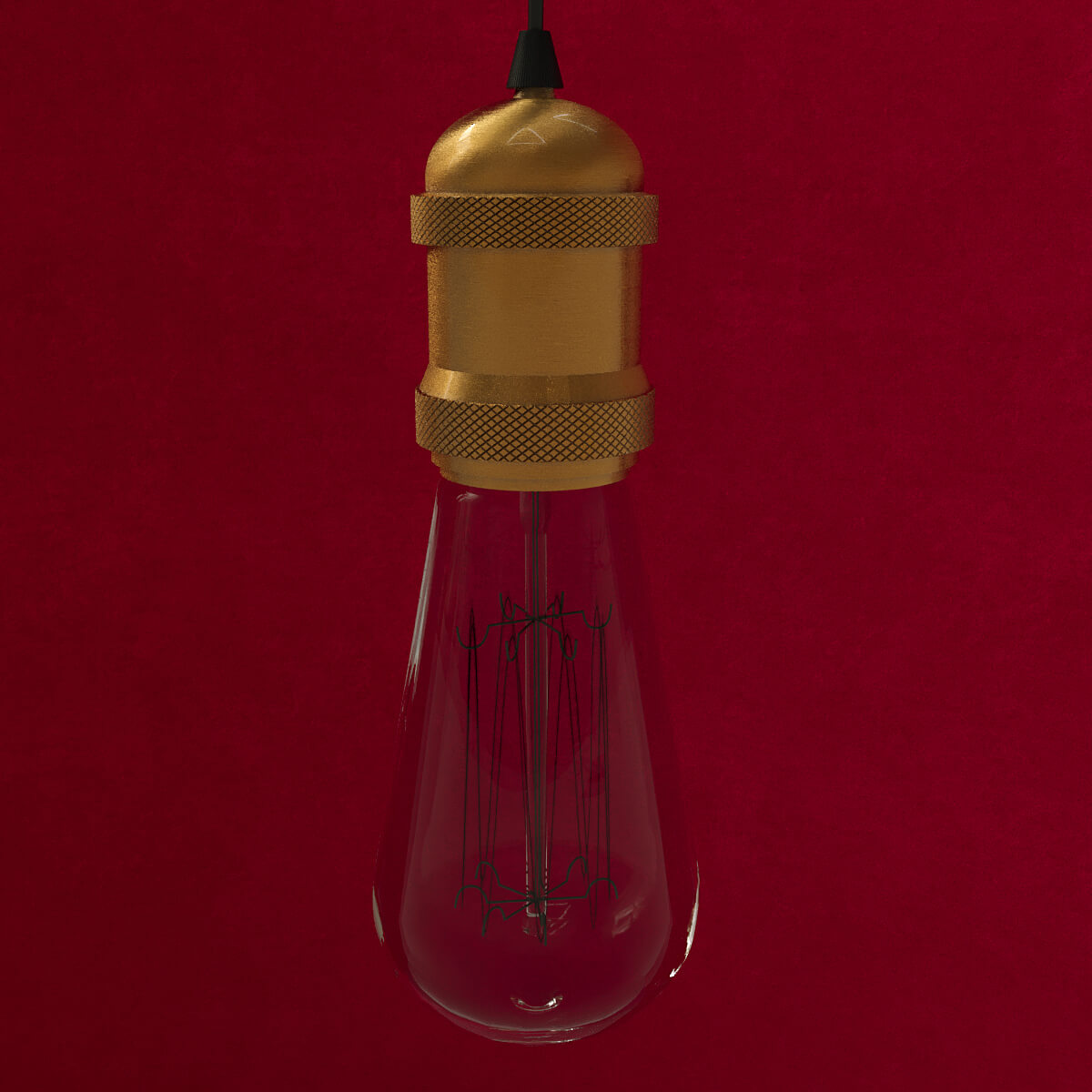 Vintage Old Lamp With a Cartridge - 3D Model by Artdeco 3d