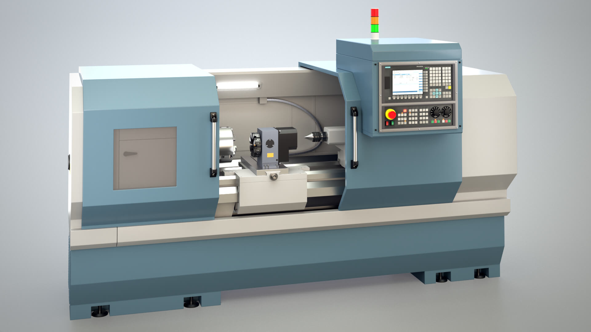 CNC Lathe Smtcl KE80 2000 - 3D Model by Artemcg
