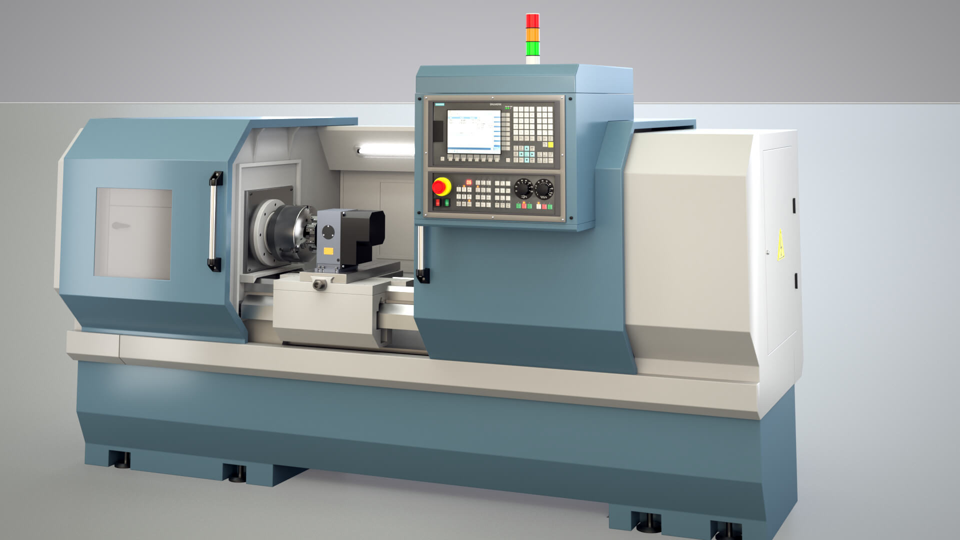 CNC Lathe Smtcl KE80 2000 - 3D Model by Artemcg