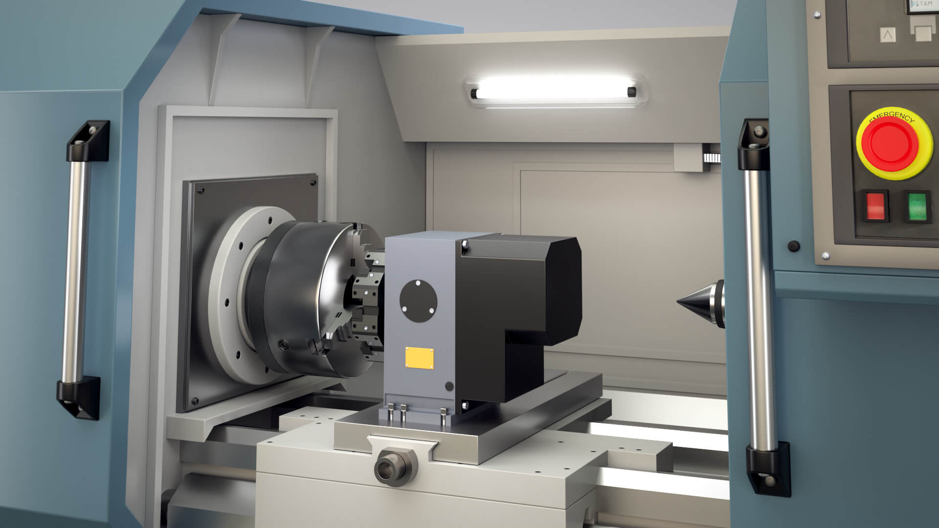 CNC Lathe Smtcl KE80 2000 - 3D Model by Artemcg