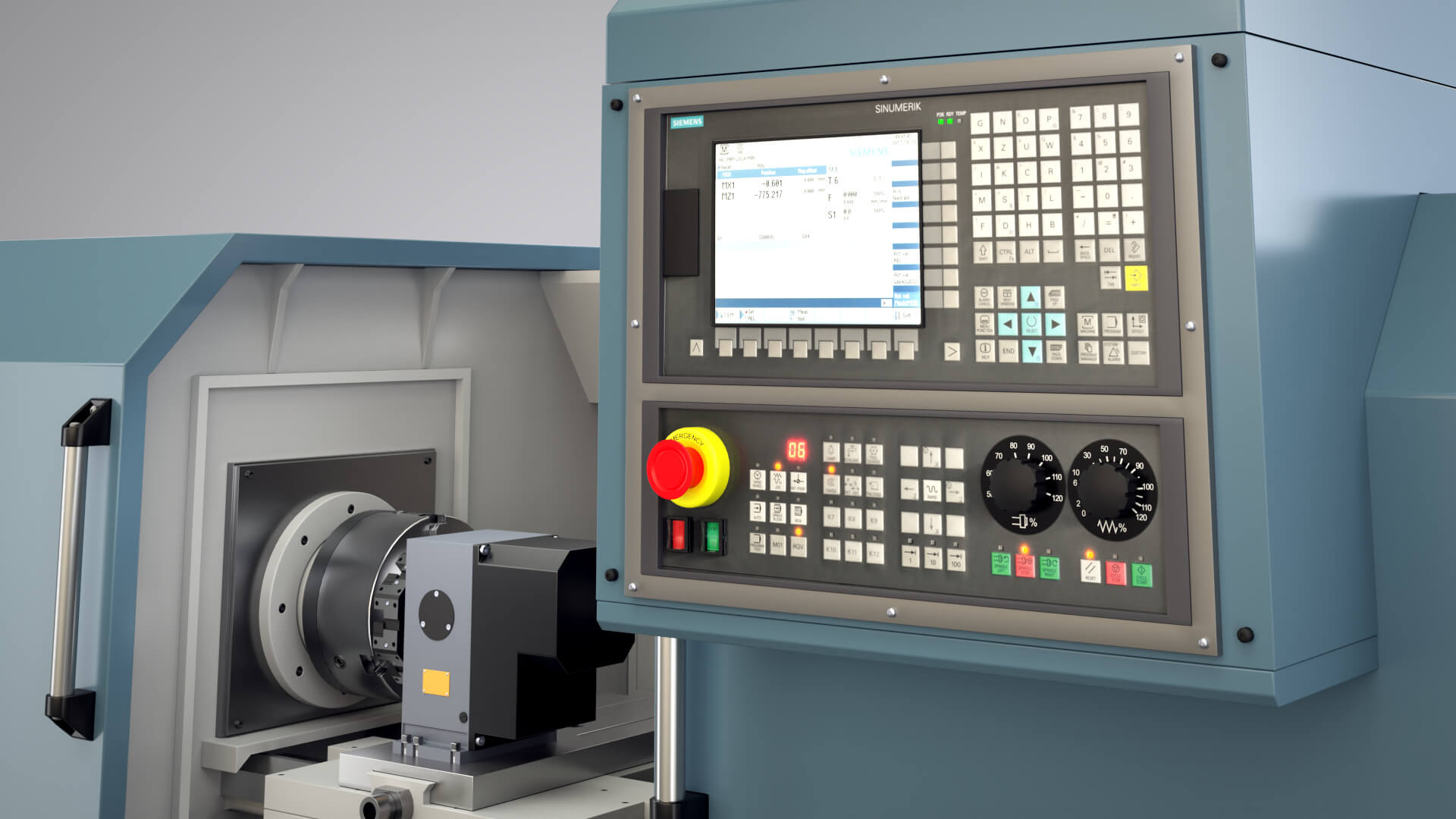 CNC Lathe Smtcl KE80 2000 - 3D Model by Artemcg