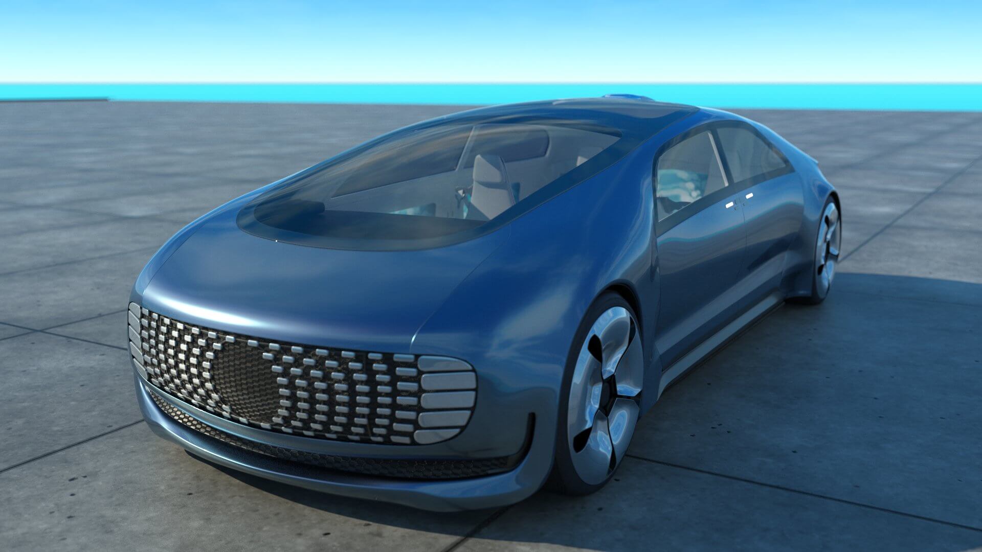 Concept Mercedes-Benz Luxury F015 3D Model by Artemcg