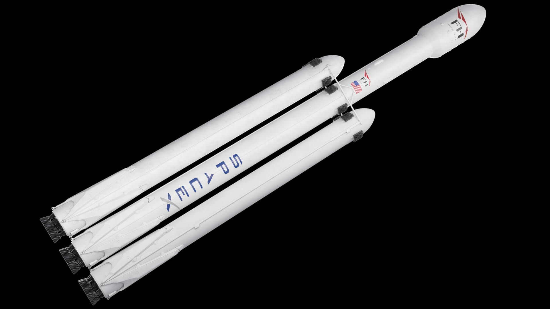 Space X Falcon Heavy Rocket - 3D Model by Artemcg