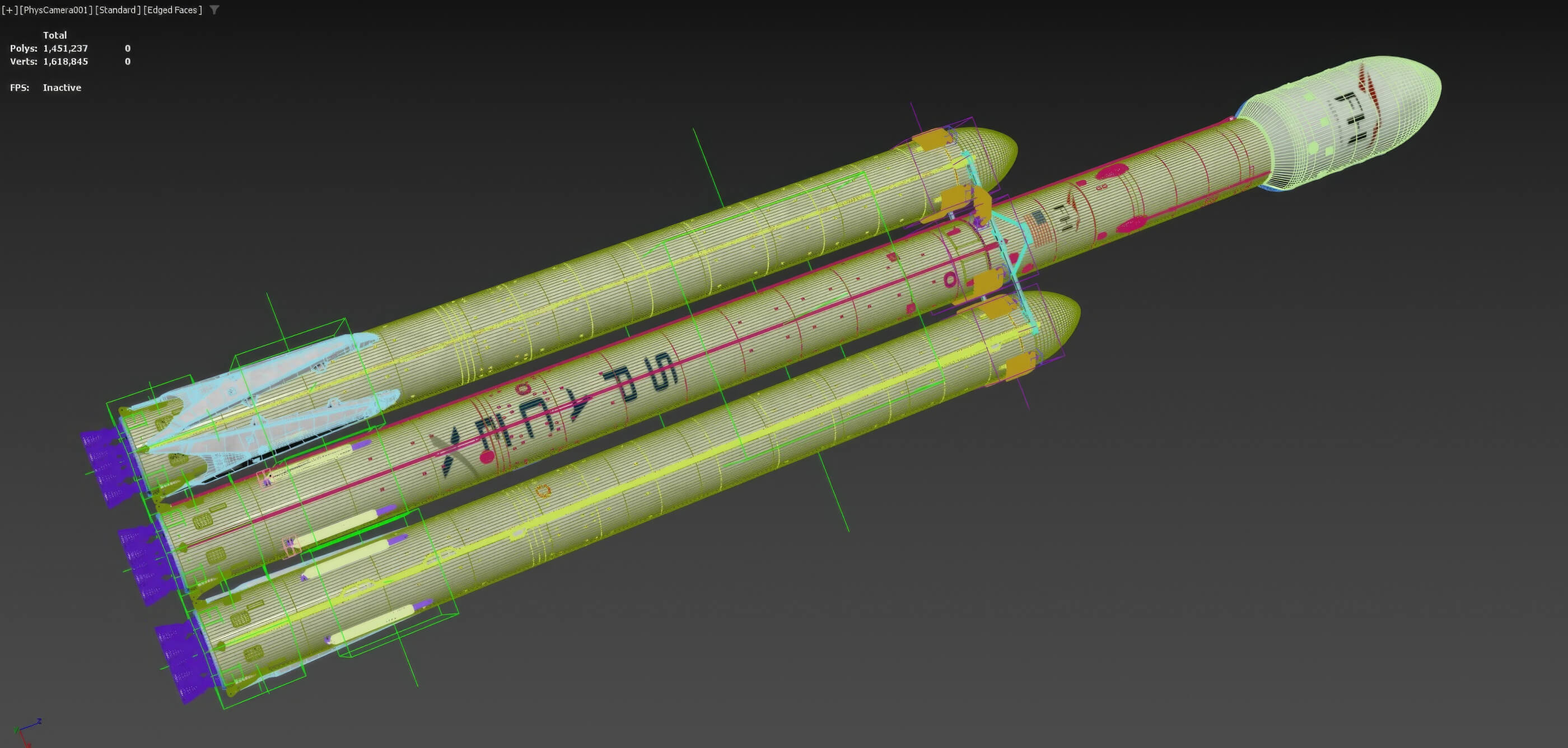 Space X Falcon Heavy Rocket - 3D Model by Artemcg