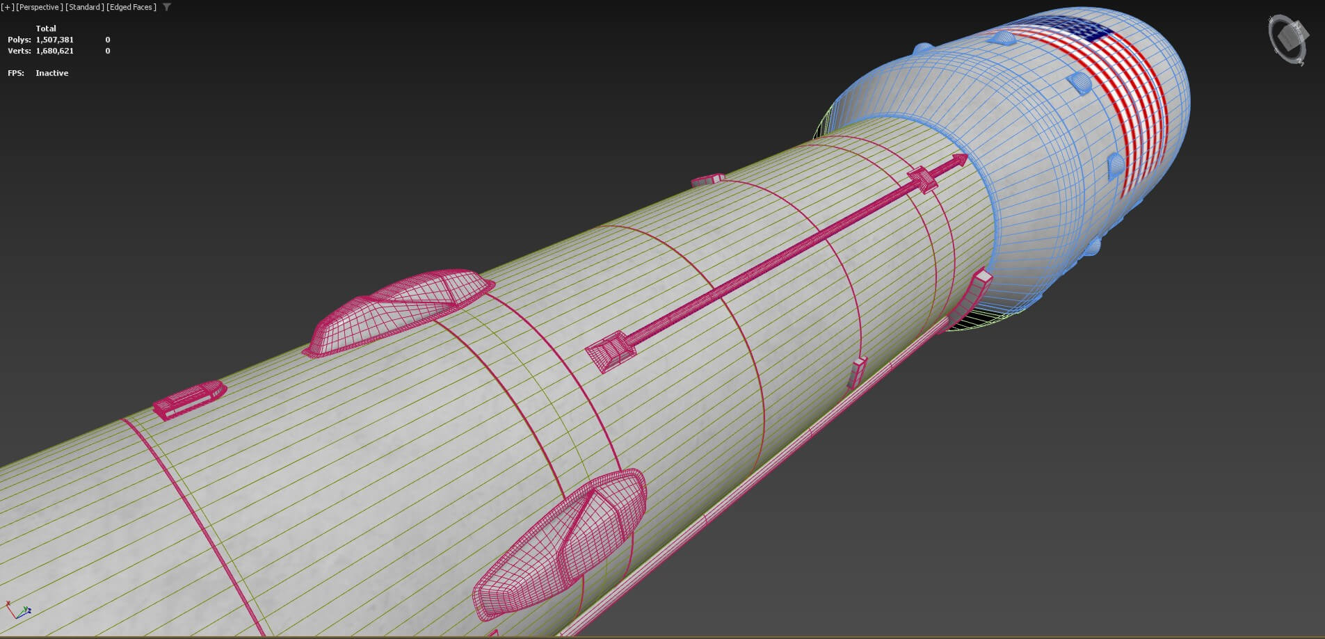 Space X Falcon Heavy Rocket - 3D Model by Artemcg