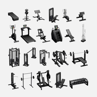 Low Poly Gym Equipments - 3D Model by artemvarnitsin