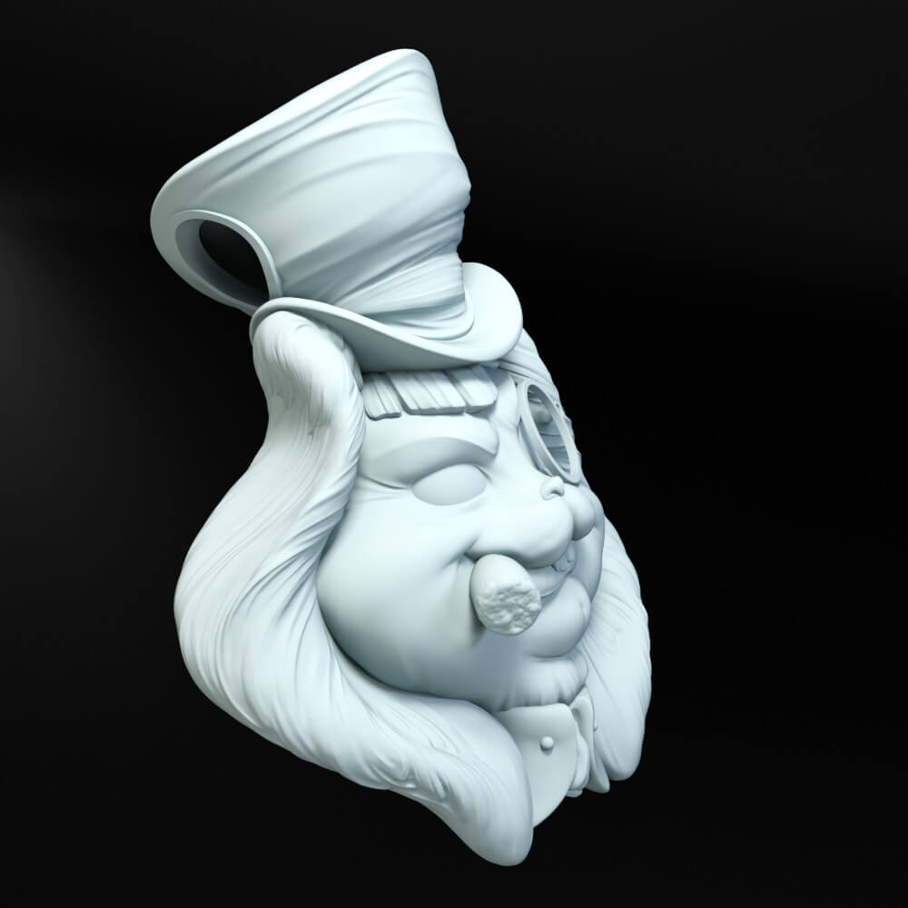 Hatters Rabbit Pendant - 3D Model by artgelo