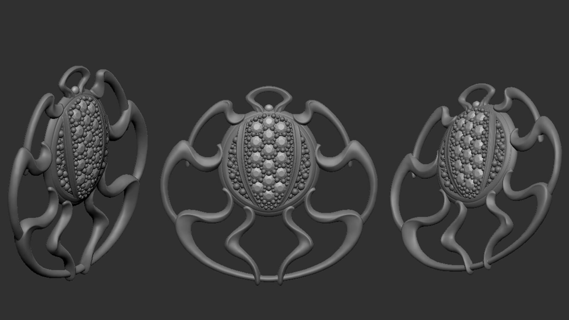 Gothic Spider Pendant - 3D Print Model by artgelo